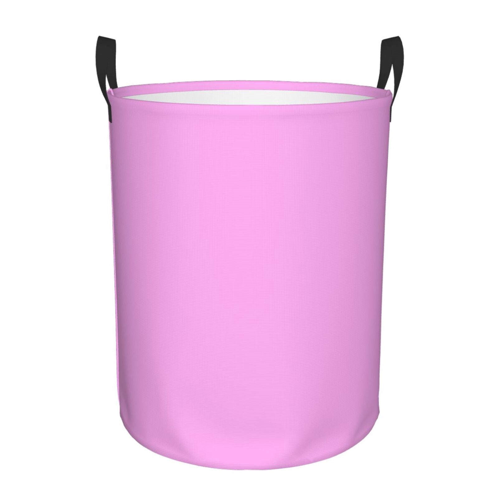 Laundry Basket, Light-Pink Waterproof Laundry Hamper With Handles, Easy ...