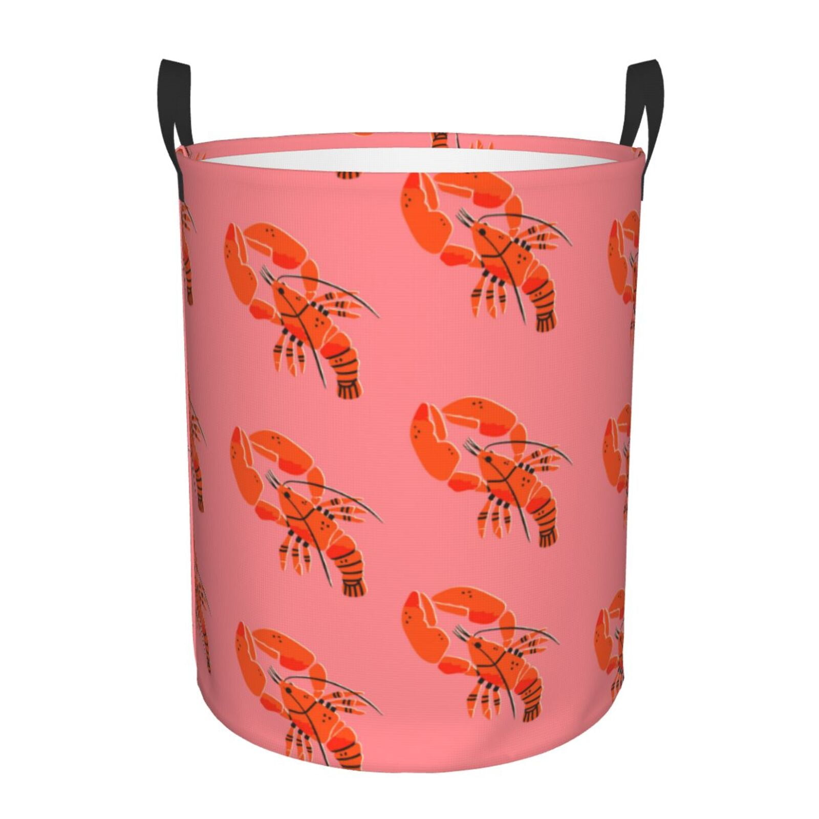 Laundry Basket, Lobster Print Red Waterproof Laundry Hamper With ...