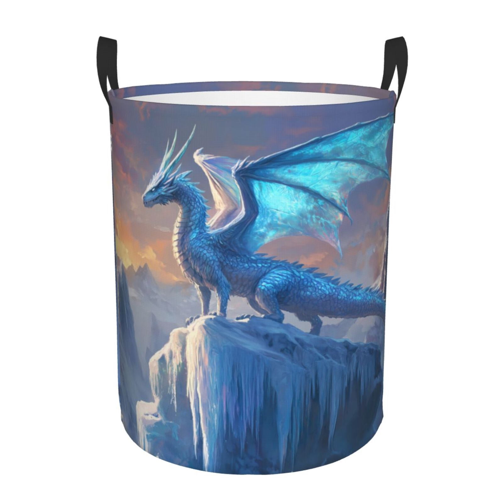 Laundry Basket, Majestic Ice Dragon Summit Laundry Hamper Waterproof ...