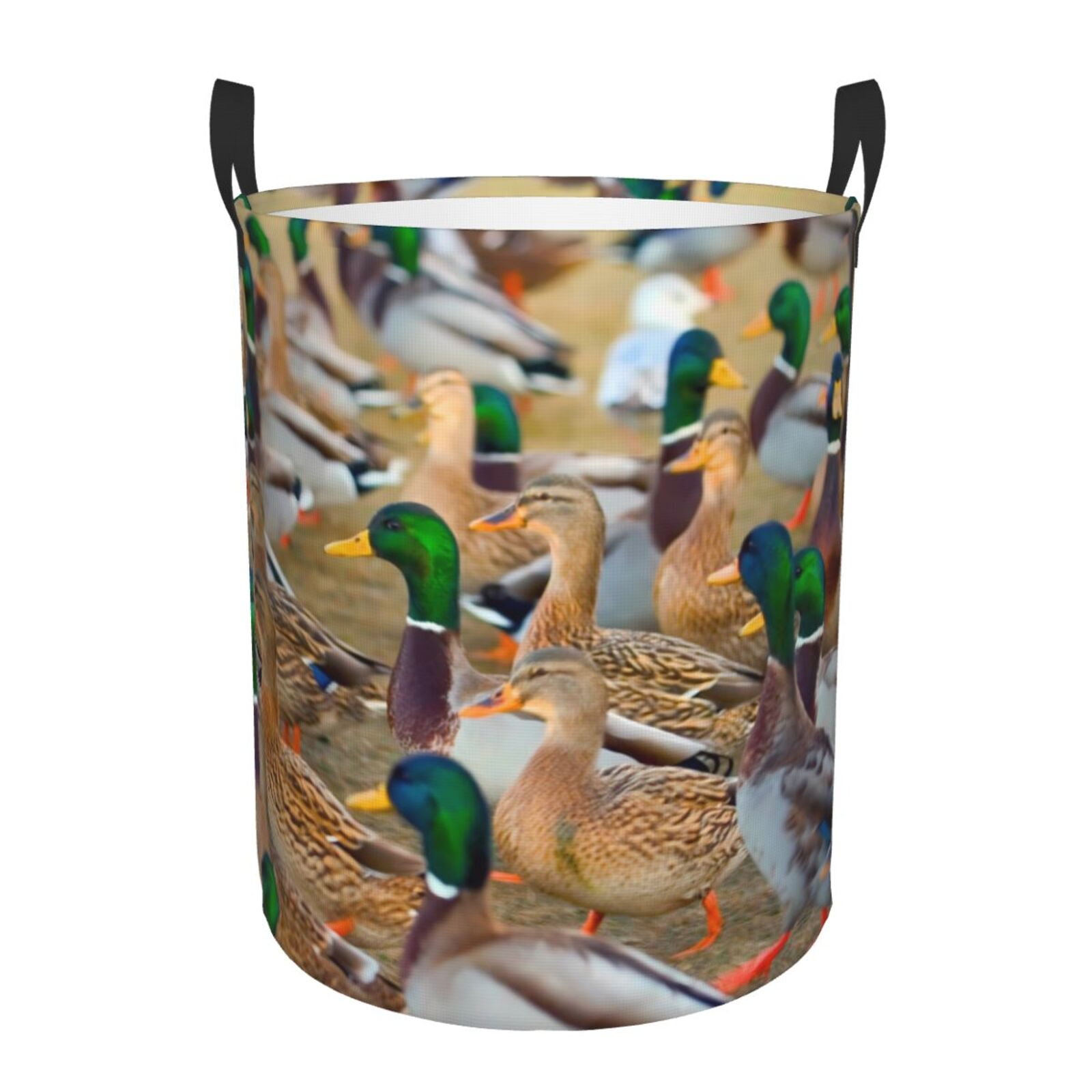 Laundry Basket, Mallard Ducks Waterproof Laundry Hamper with Padded ...