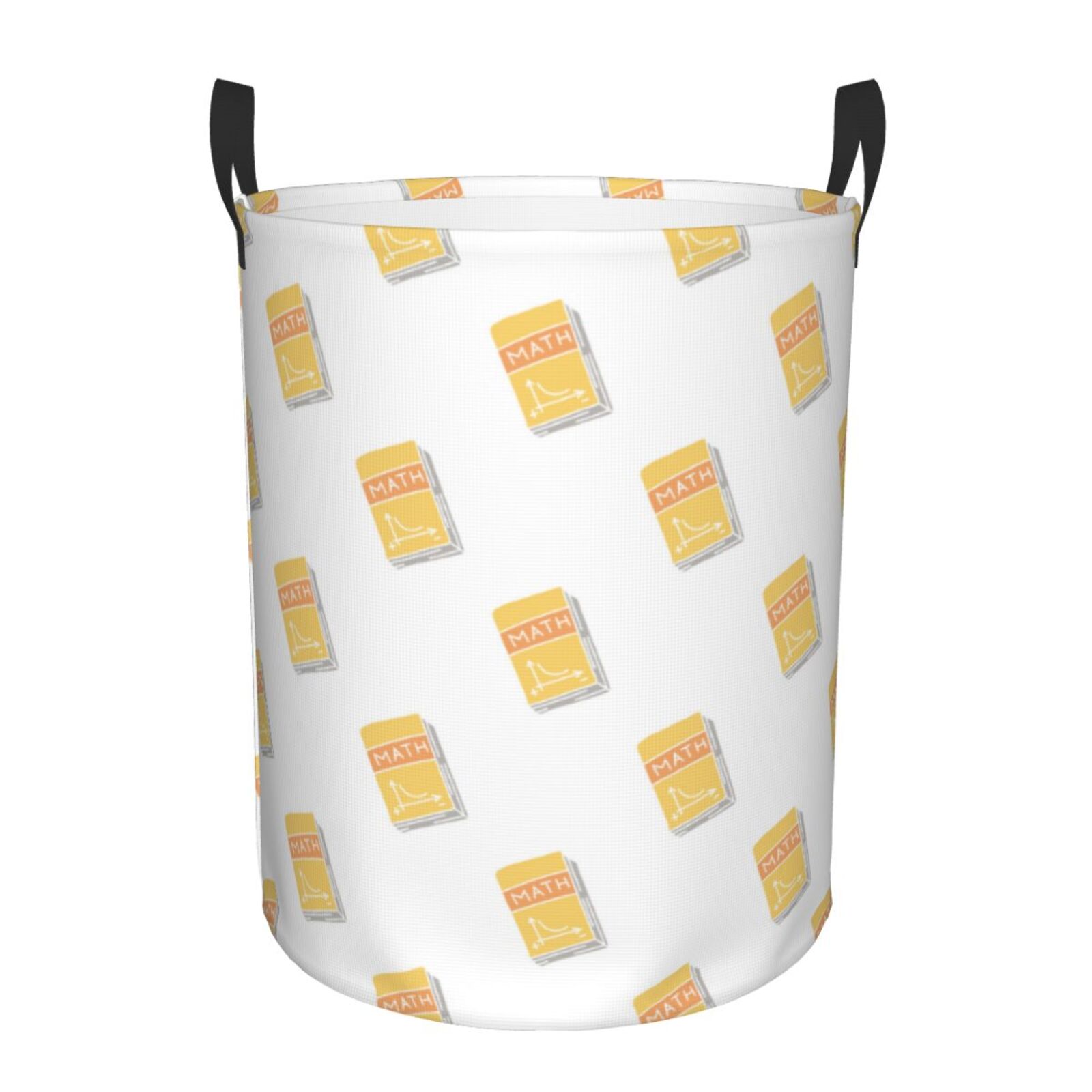 Laundry Basket, Math Book Print Waterproof Laundry Hamper With Padded ...