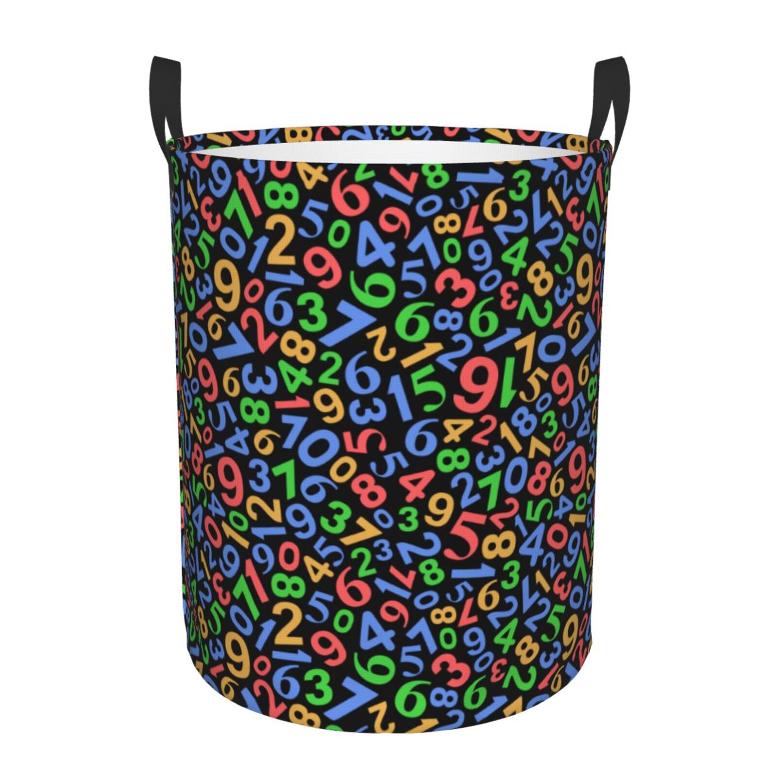 Laundry Basket, Math Colorful Print Waterproof Laundry Hamper With ...