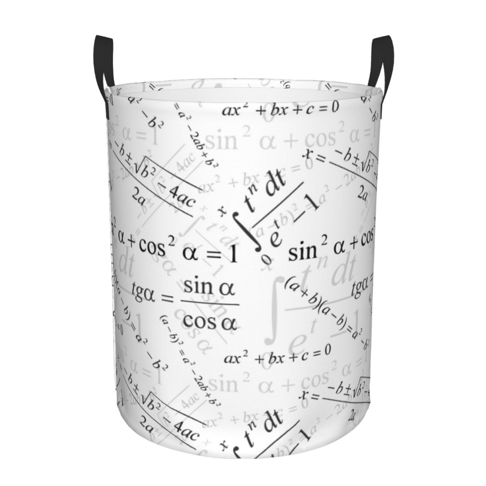Laundry Basket, Math Formula Design Waterproof Laundry Hamper With ...