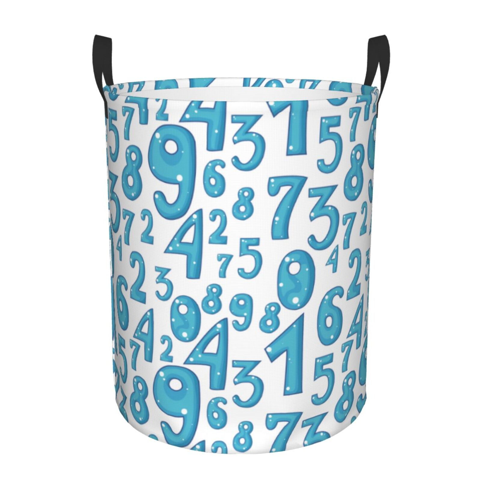Laundry Basket, Math Numbers Colorful Waterproof Laundry Hamper With ...