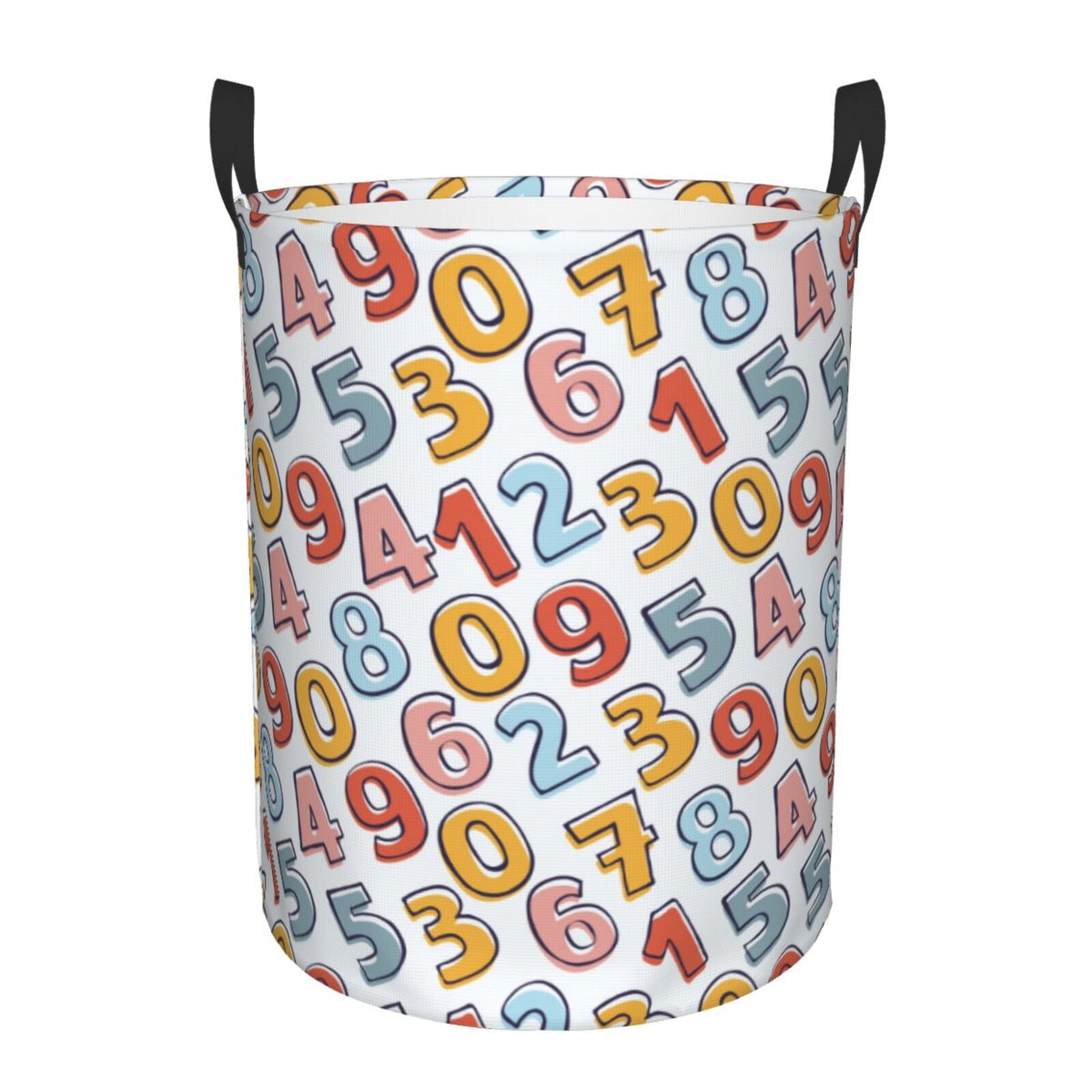 Laundry Basket, Math Numbers Colors Waterproof Laundry Hamper With ...