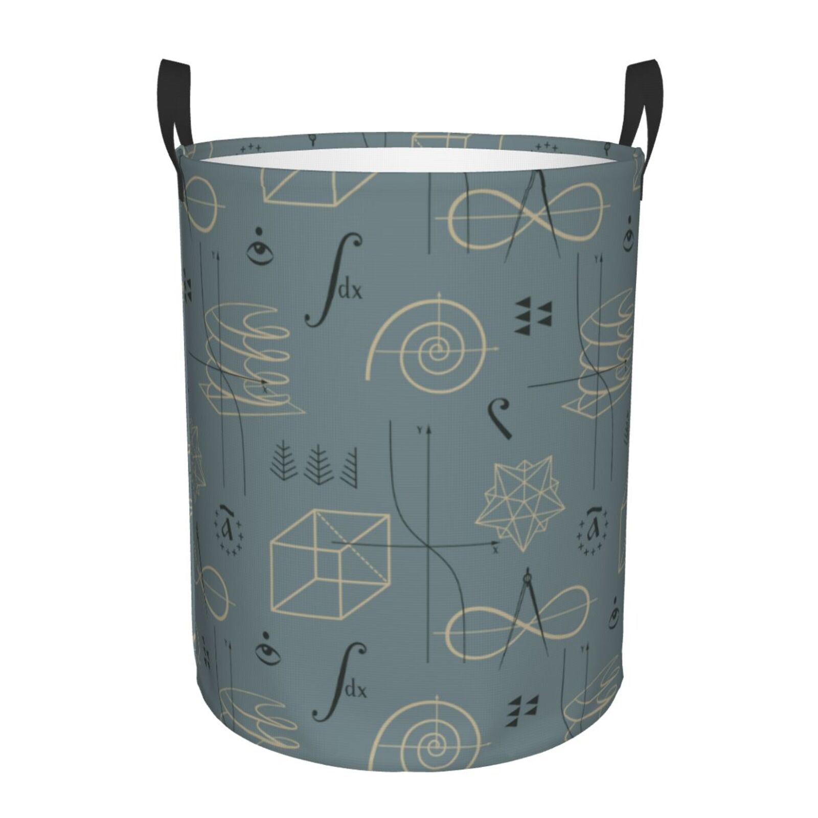Laundry Basket, Math Print Quadrant Waterproof Laundry Hamper With ...