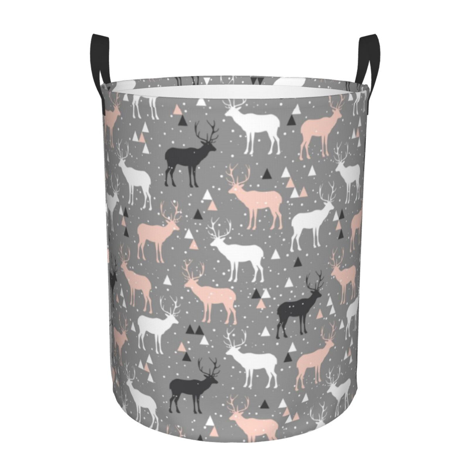 Laundry Basket, Modern Deer Geometric Triangle Waterproof Laundry ...