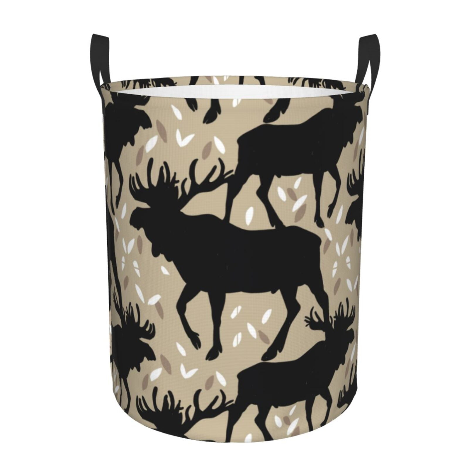 Laundry Basket, Moose antlers elk vintage Laundry Hamper Waterproof Laundry Bag Clothes Hamper ...