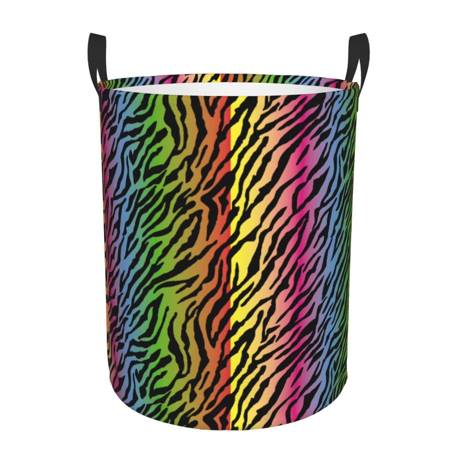 Laundry Basket, Multicolor zebra print cool Laundry Hamper Waterproof ...