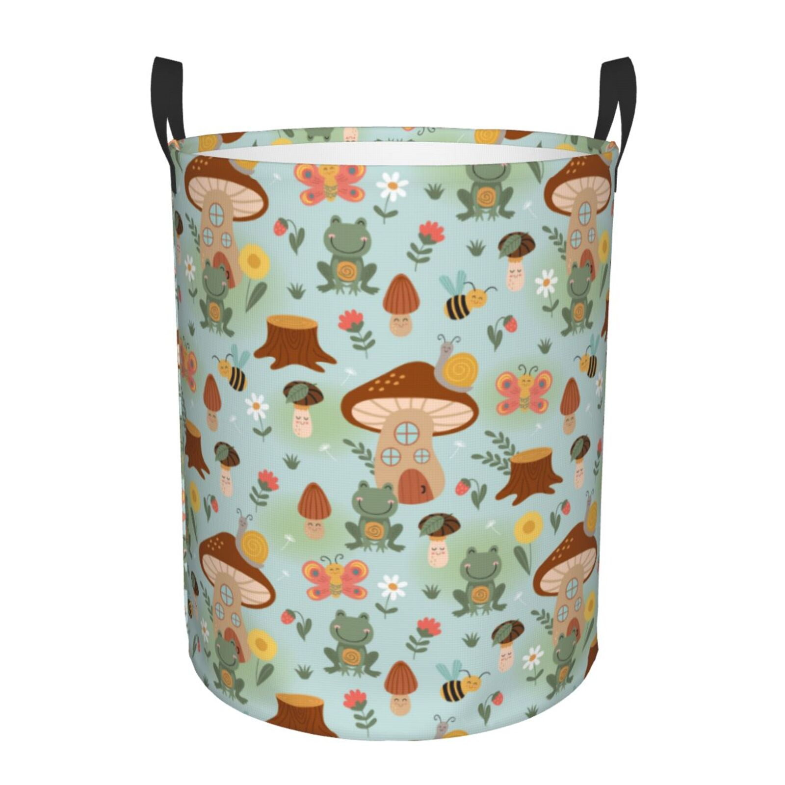 Laundry Basket, Mushroom House Insect Frog Laundry Hamper Waterproof ...