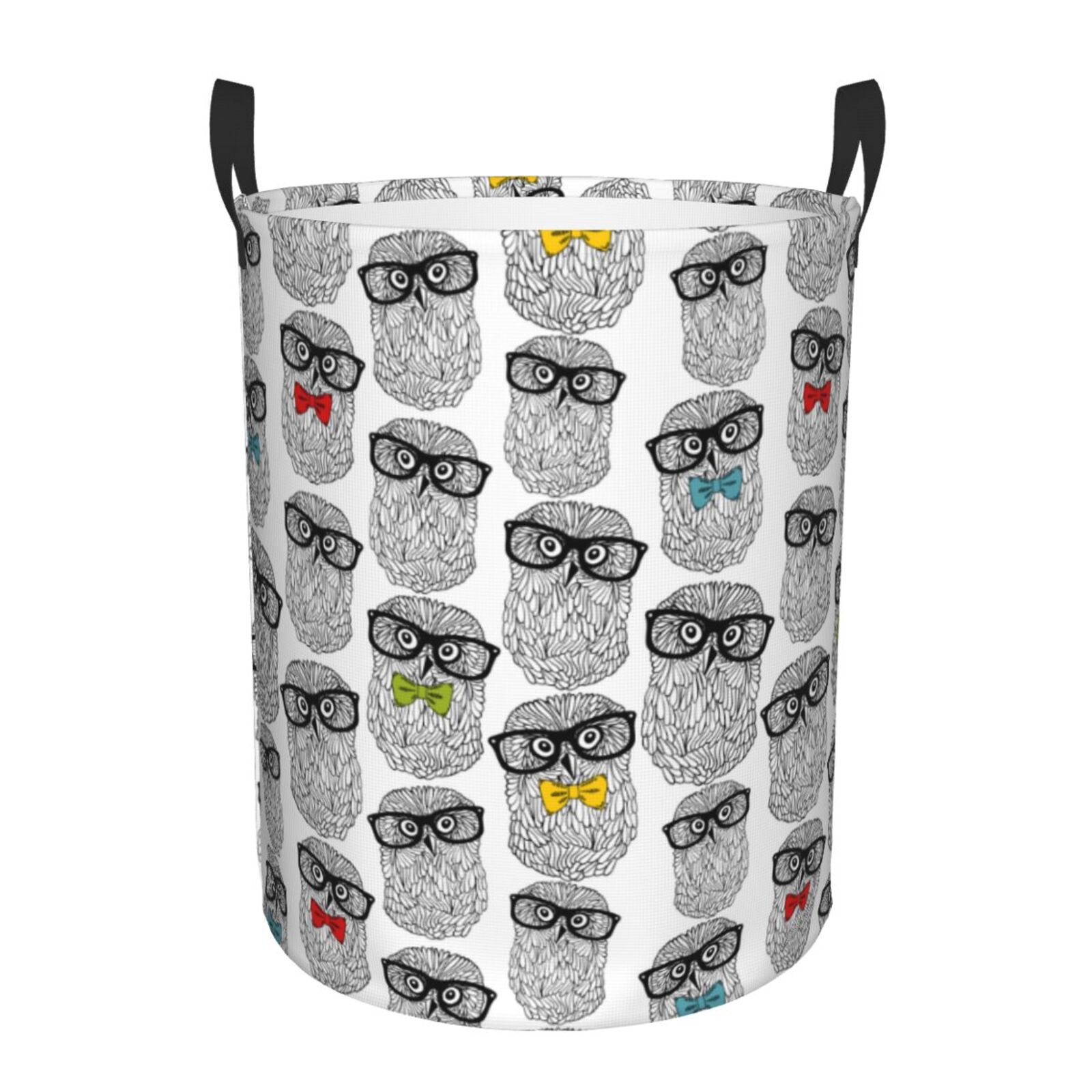 Laundry Basket, Nerdy Owl Waterproof Laundry Hamper With Handles, Easy Storage Collapsible ...
