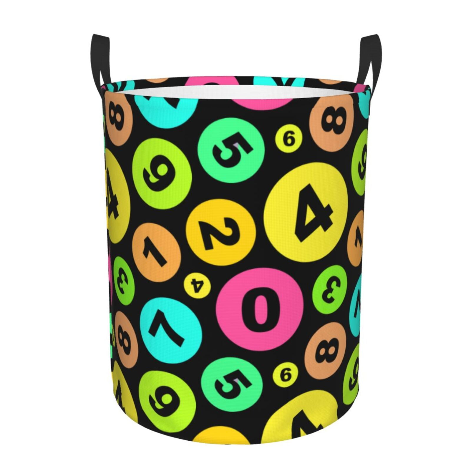 Laundry Basket, Number Colorful Math Print Waterproof Laundry Hamper ...