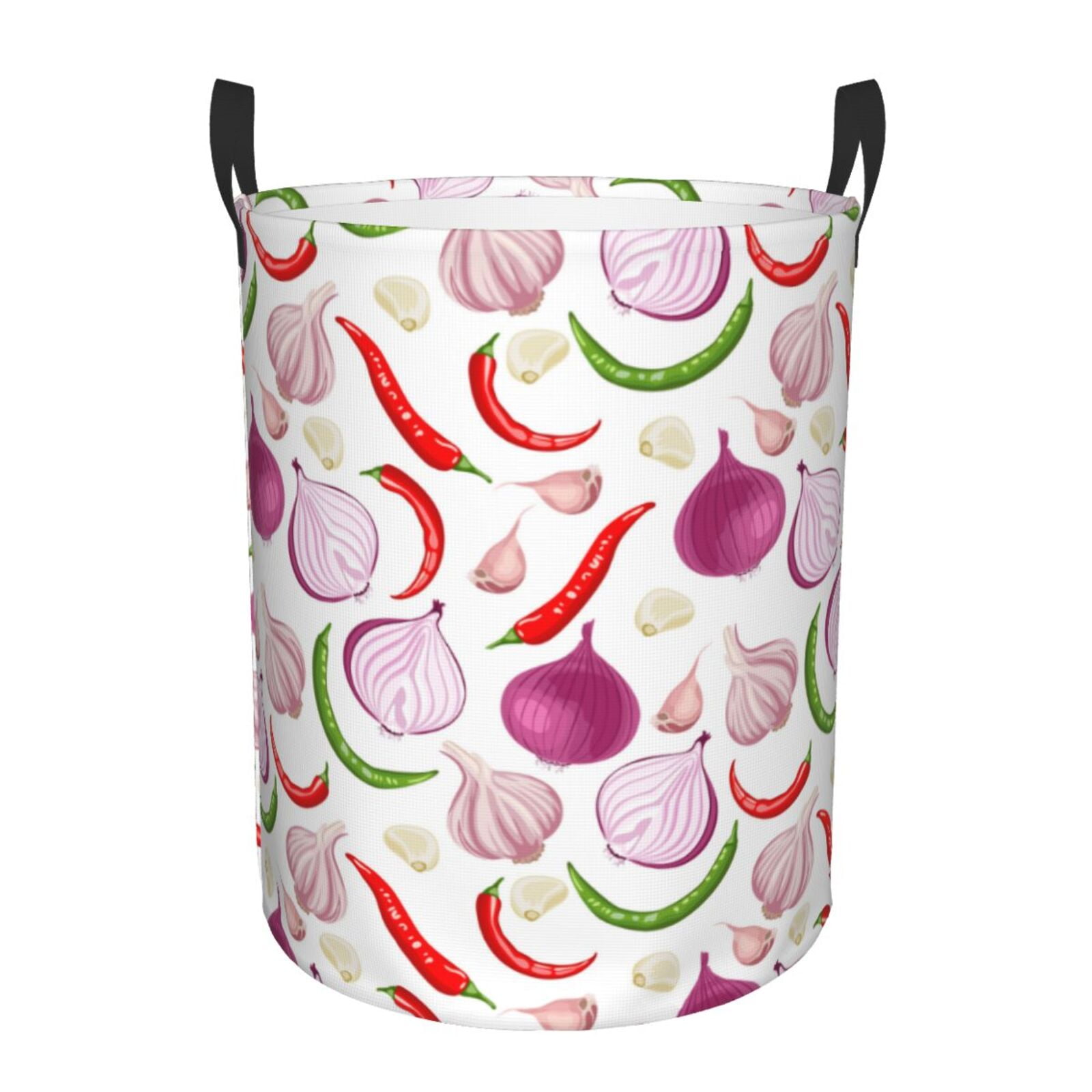 Laundry Basket, Onion Garlic Bell Pepper Waterproof Laundry Hamper With ...