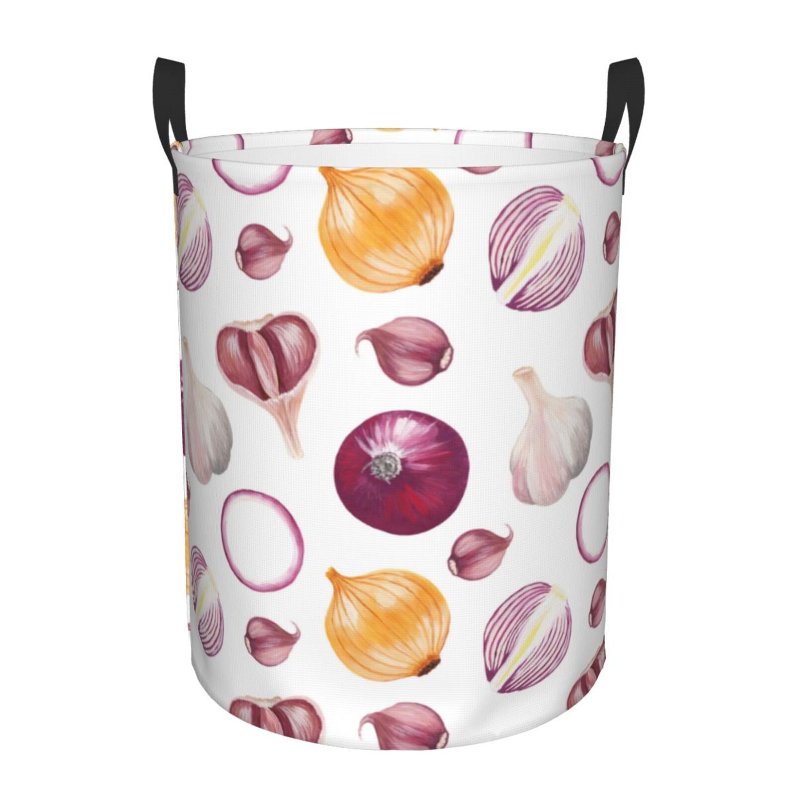 Laundry Basket, Onion Garlic Funny Waterproof Laundry Hamper With ...