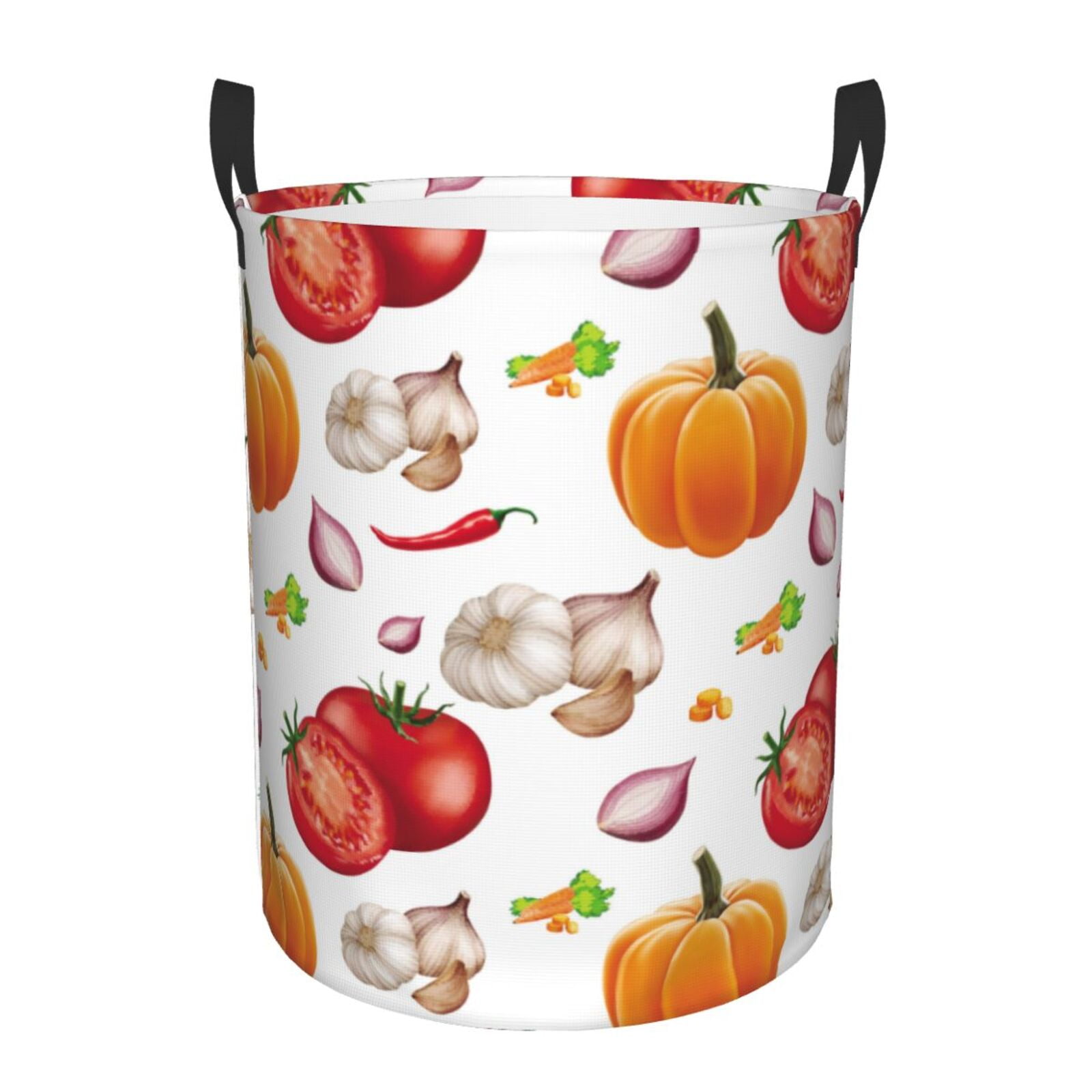 Laundry Basket, Onion Pumpkin Garlic Waterproof Laundry Hamper With ...