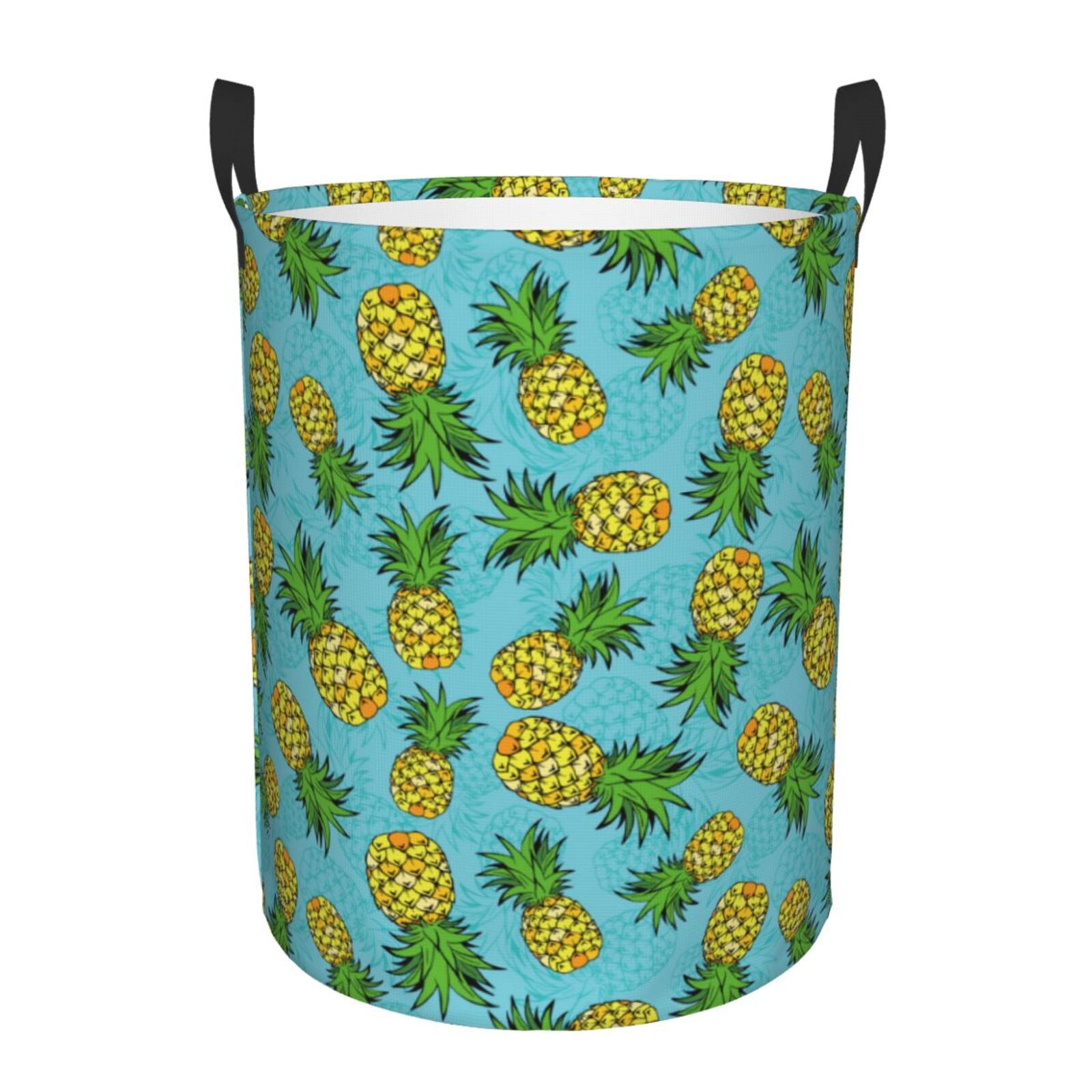 Laundry Basket, Orange Yellow Pineapple Waterproof Laundry Hamper With ...