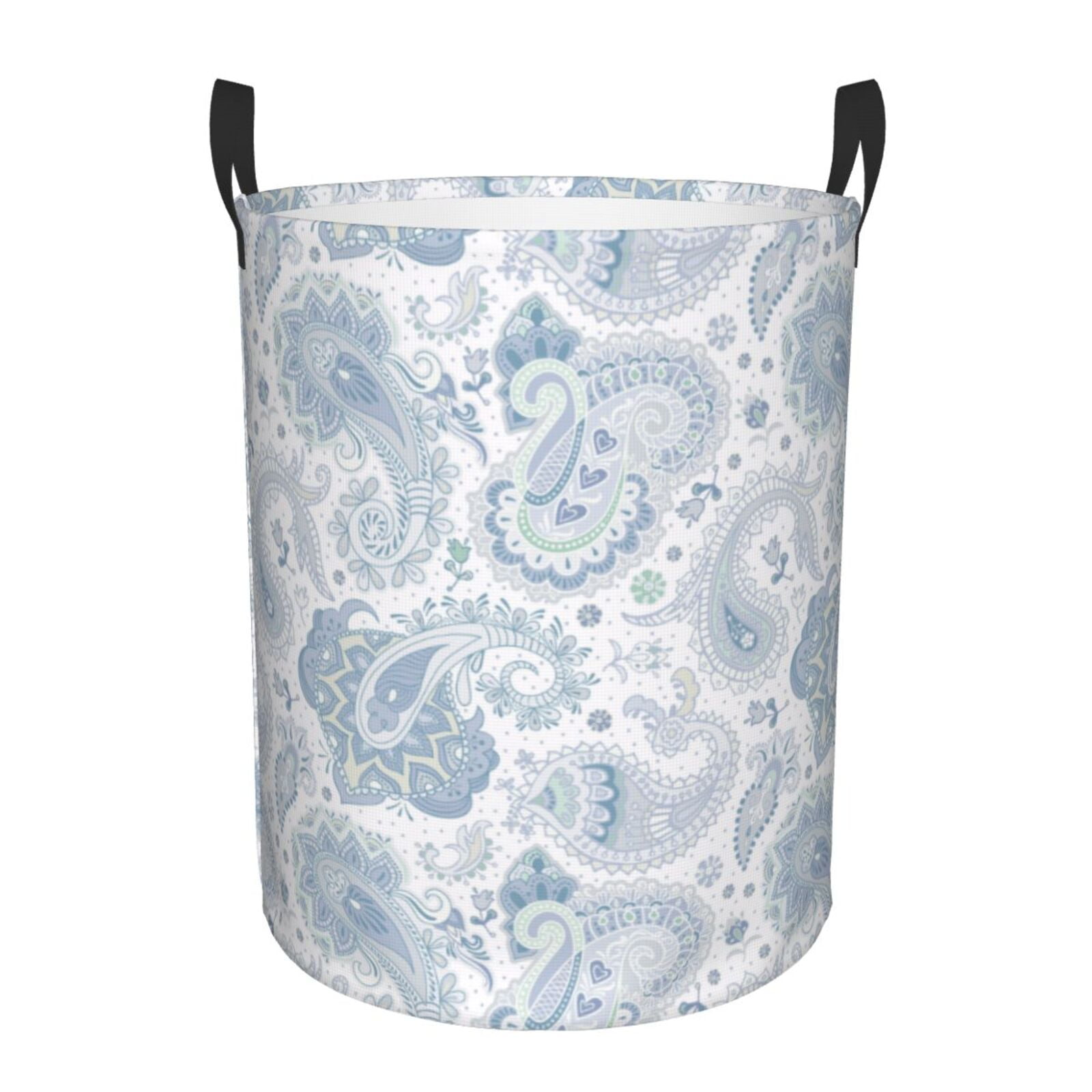 Laundry Basket, Paisley Pattern No.9024 Waterproof Laundry Hamper With Padded Handles, Clothes ...