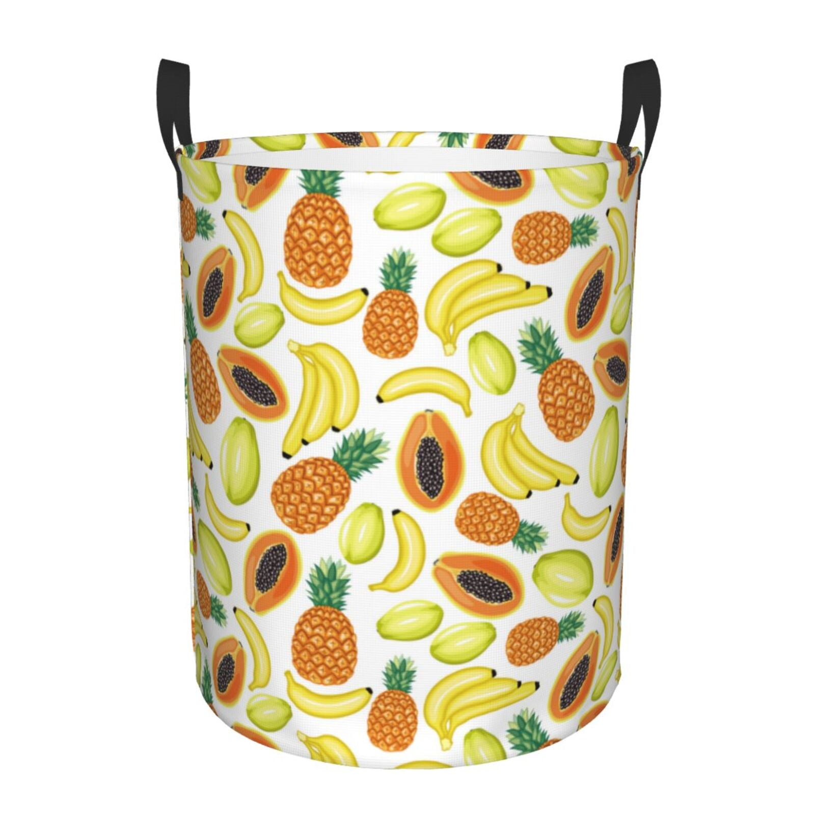 Laundry Basket, Papaya Pineapple Banana Waterproof Laundry Hamper With ...