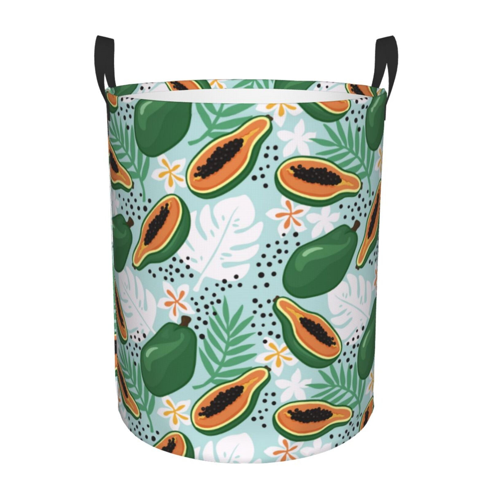 Laundry Basket, Papaya Tropical Green Waterproof Laundry Hamper With ...