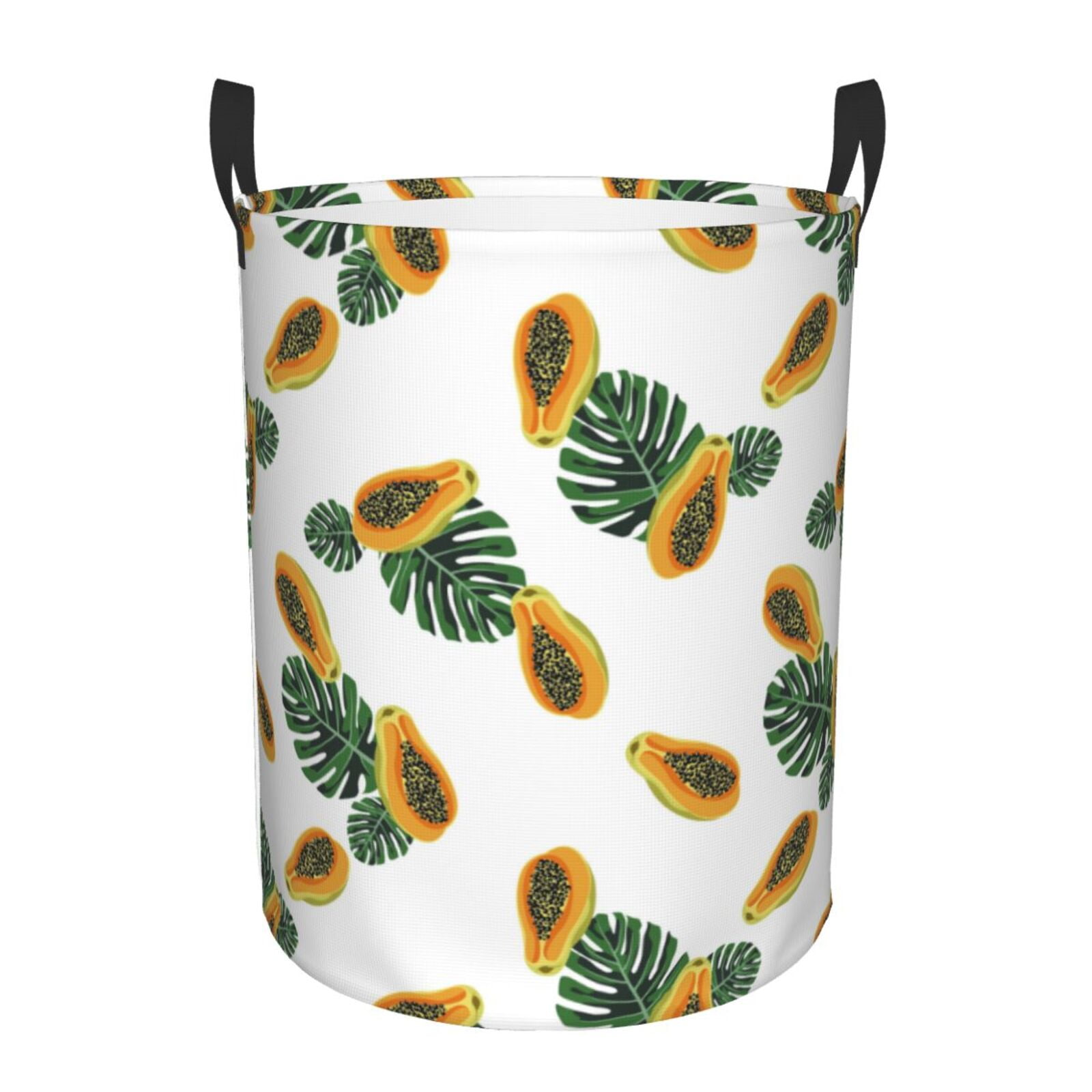 Laundry Basket, Papaya Tropical Waterproof Laundry Hamper With Padded ...