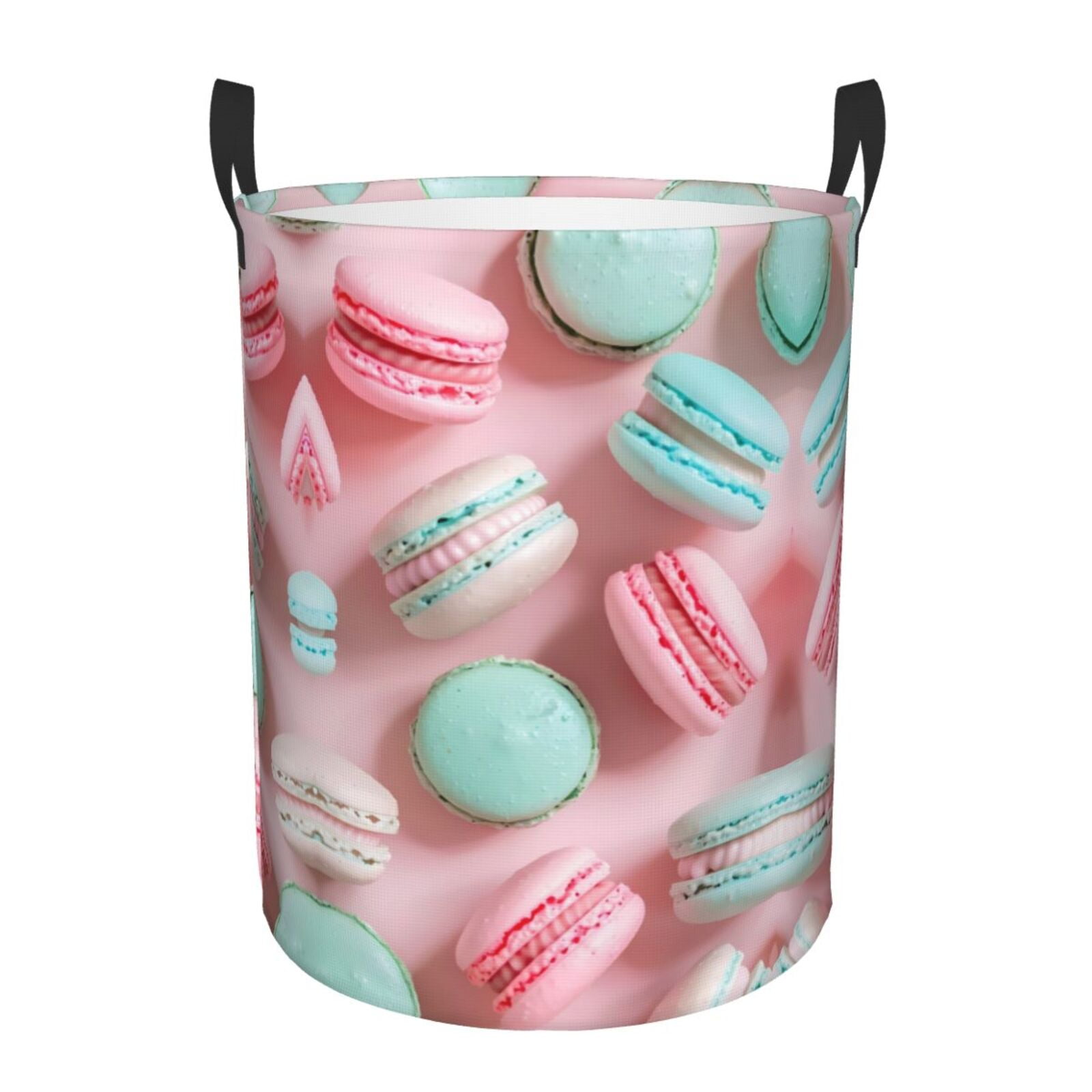 Laundry Basket, Pastel Macarons Delight Waterproof Laundry Hamper With ...