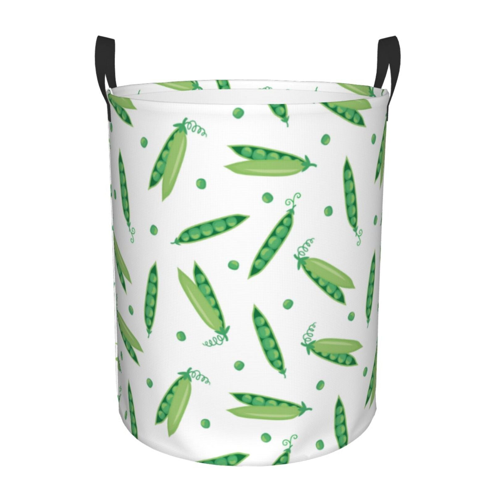 Laundry Basket, Peas Green Waterproof Laundry Hamper With Handles, Easy ...