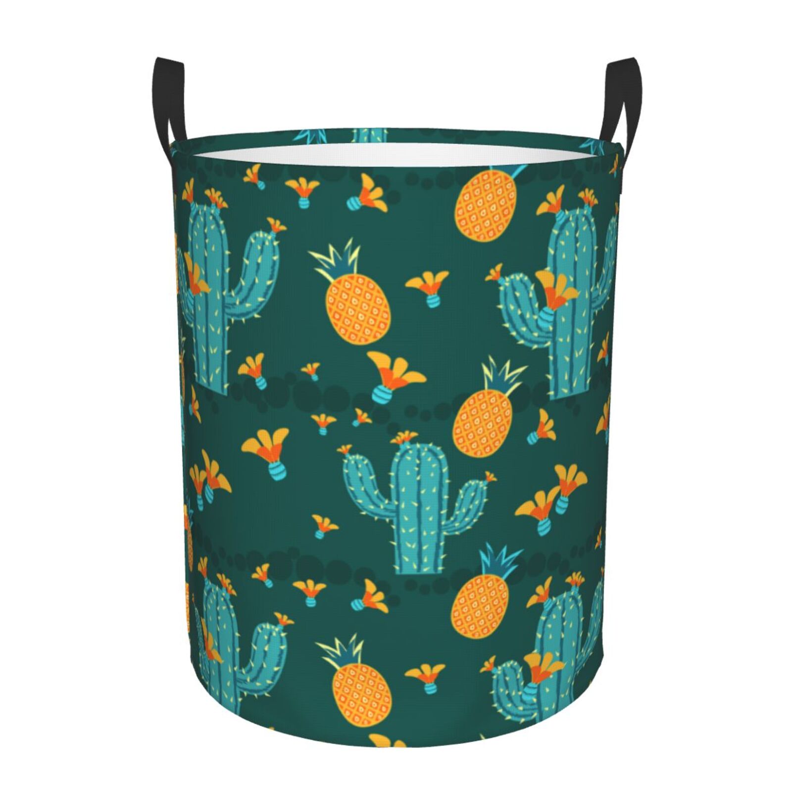 Laundry Basket - Pineapple AndCactus Waterproof Laundry Hamper with ...