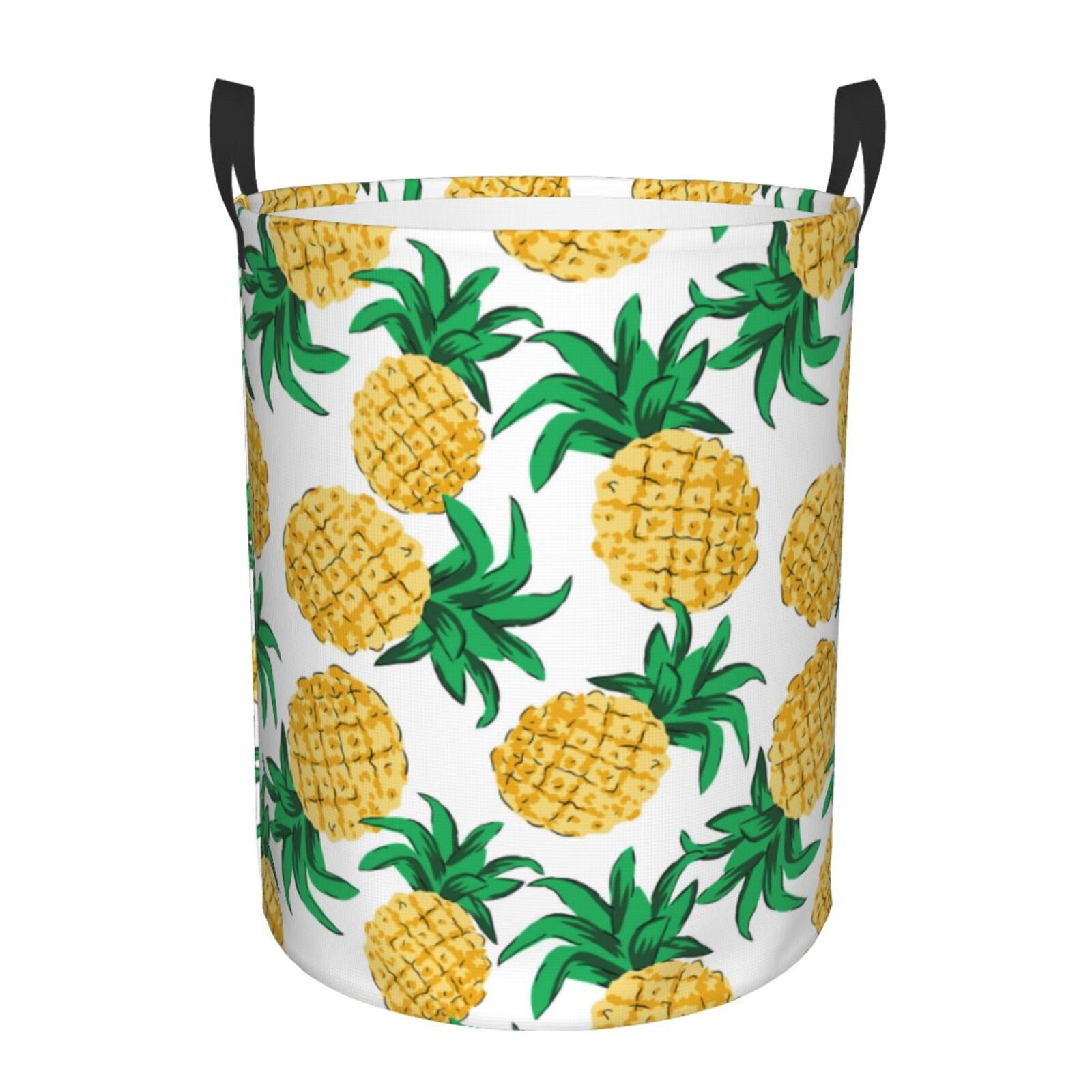 Laundry Basket, Pineapple Waterproof Laundry Hamper With Padded Handles ...