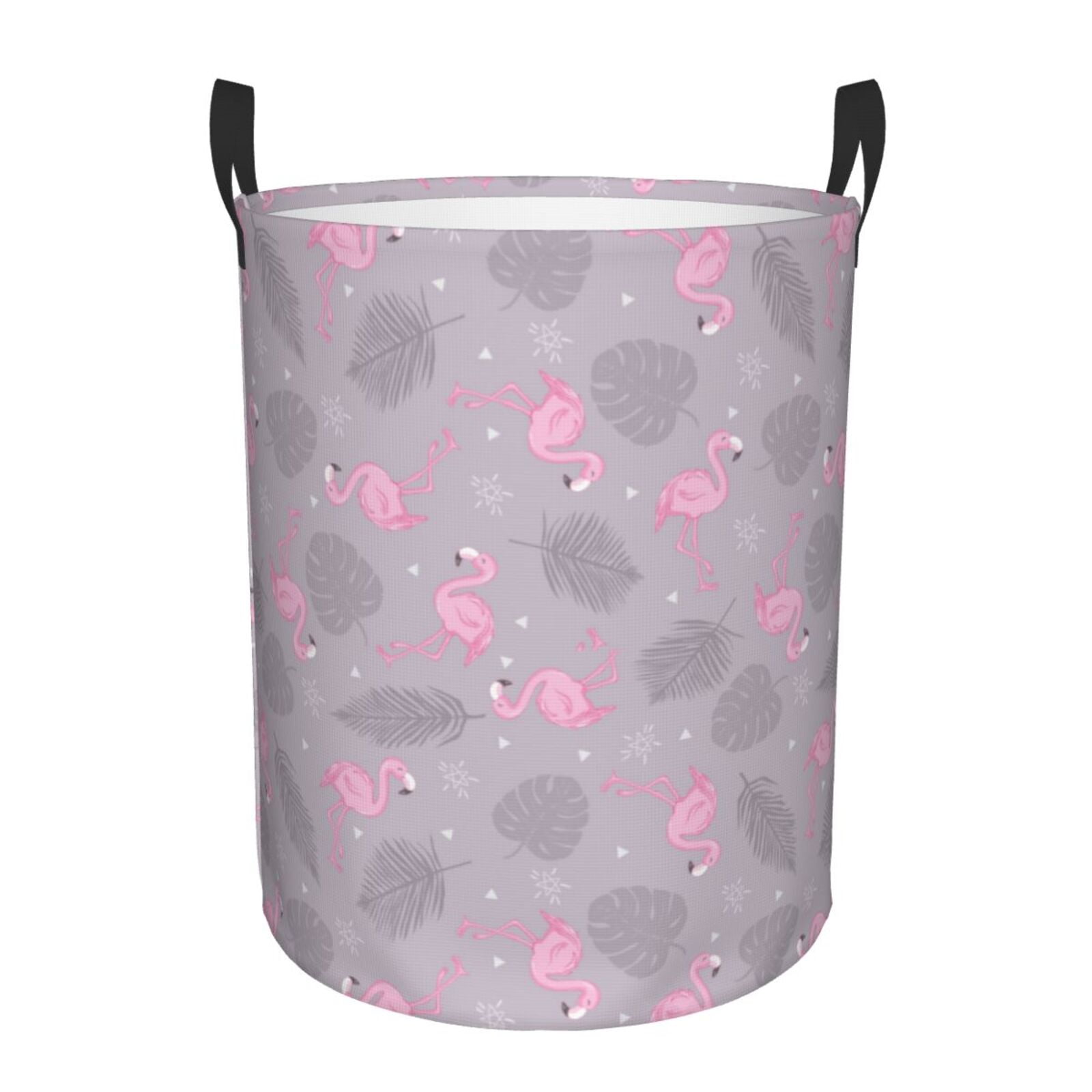 Laundry Basket, Pink Flamingo B Waterproof Laundry Hamper With Padded ...