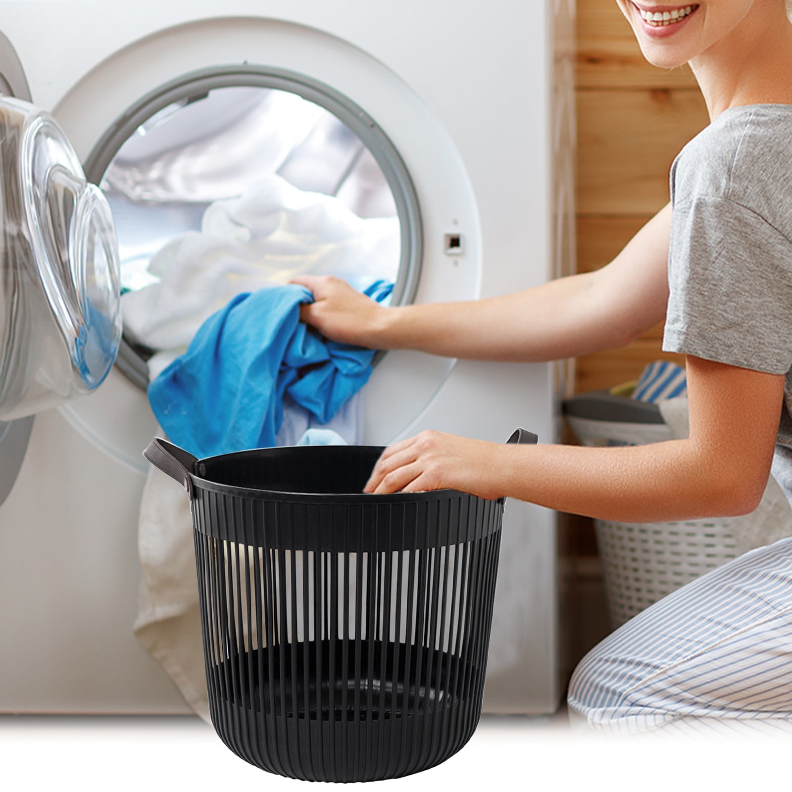 Laundry Basket, Portable Dirty Clothes Basket Dirty Clothes Storage ...