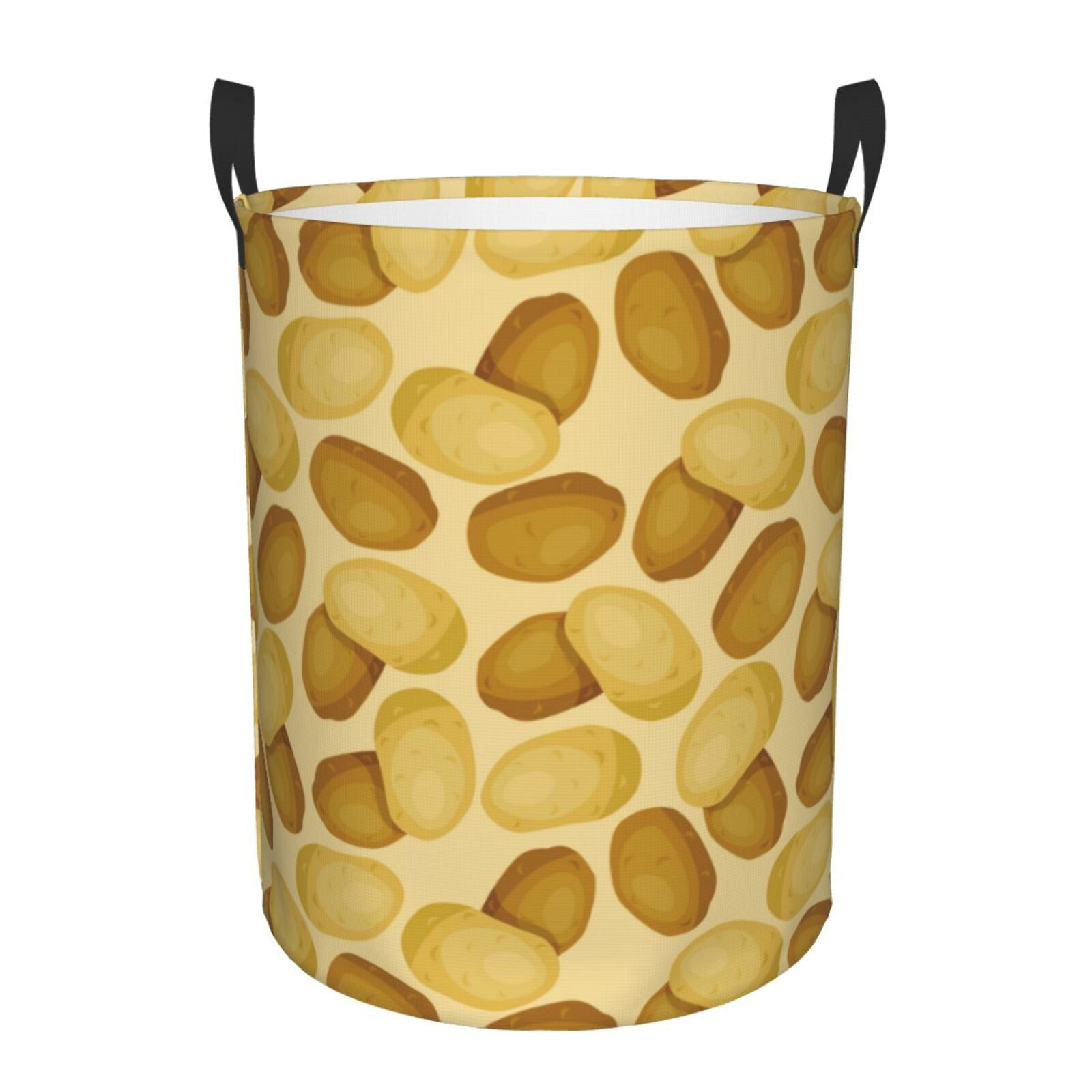 Laundry Basket, Potato Print Waterproof Laundry Hamper With Handles ...