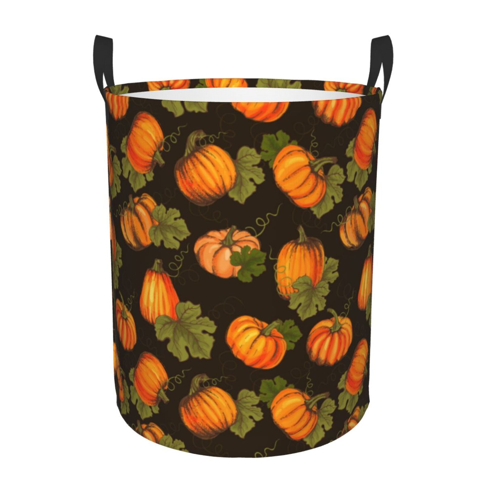 Laundry Basket, Pumpkin Maple Falling Leaves Waterproof Laundry Hamper With Padded Handles ...