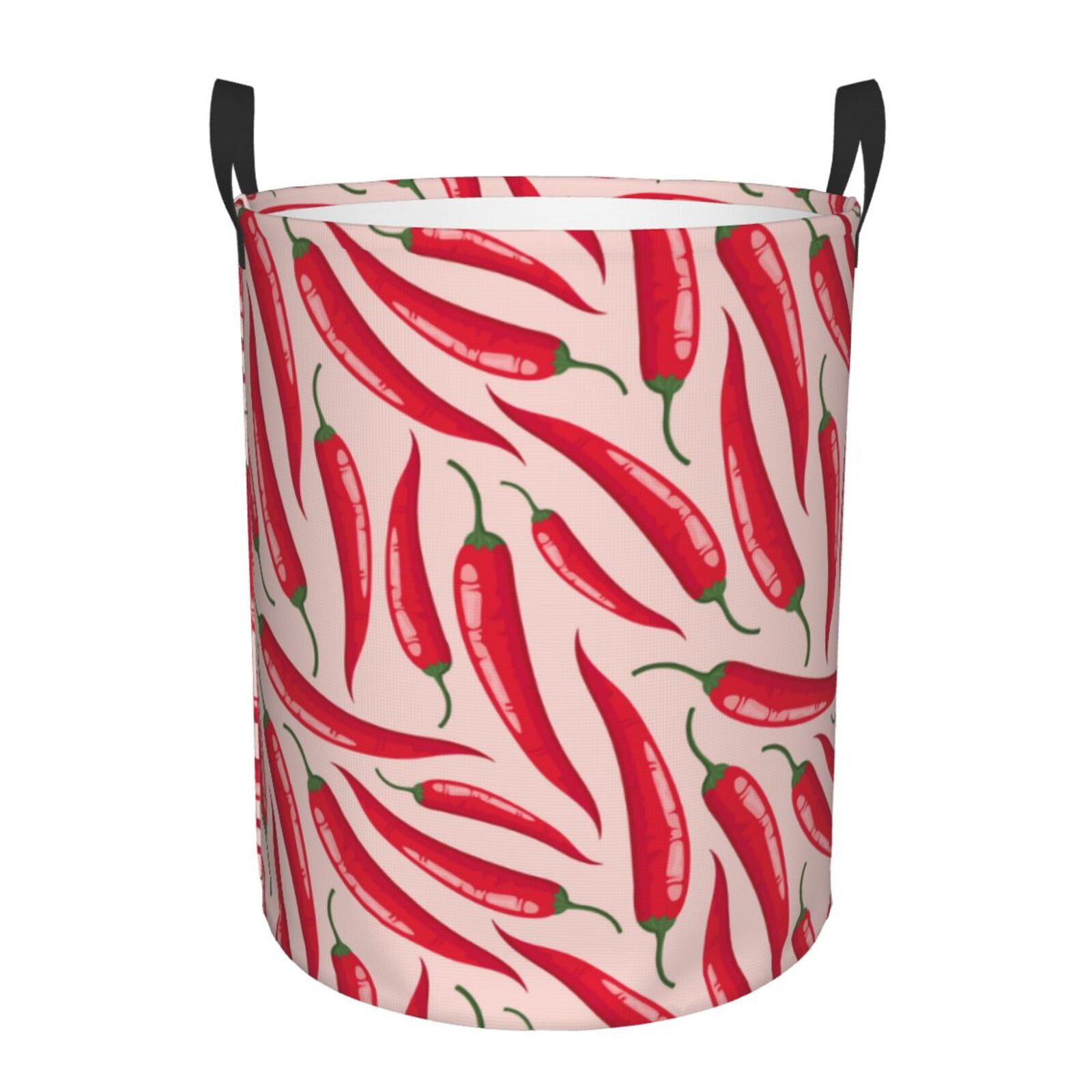 Laundry Basket, Red Beel Pepper Waterproof Laundry Hamper With Handles ...