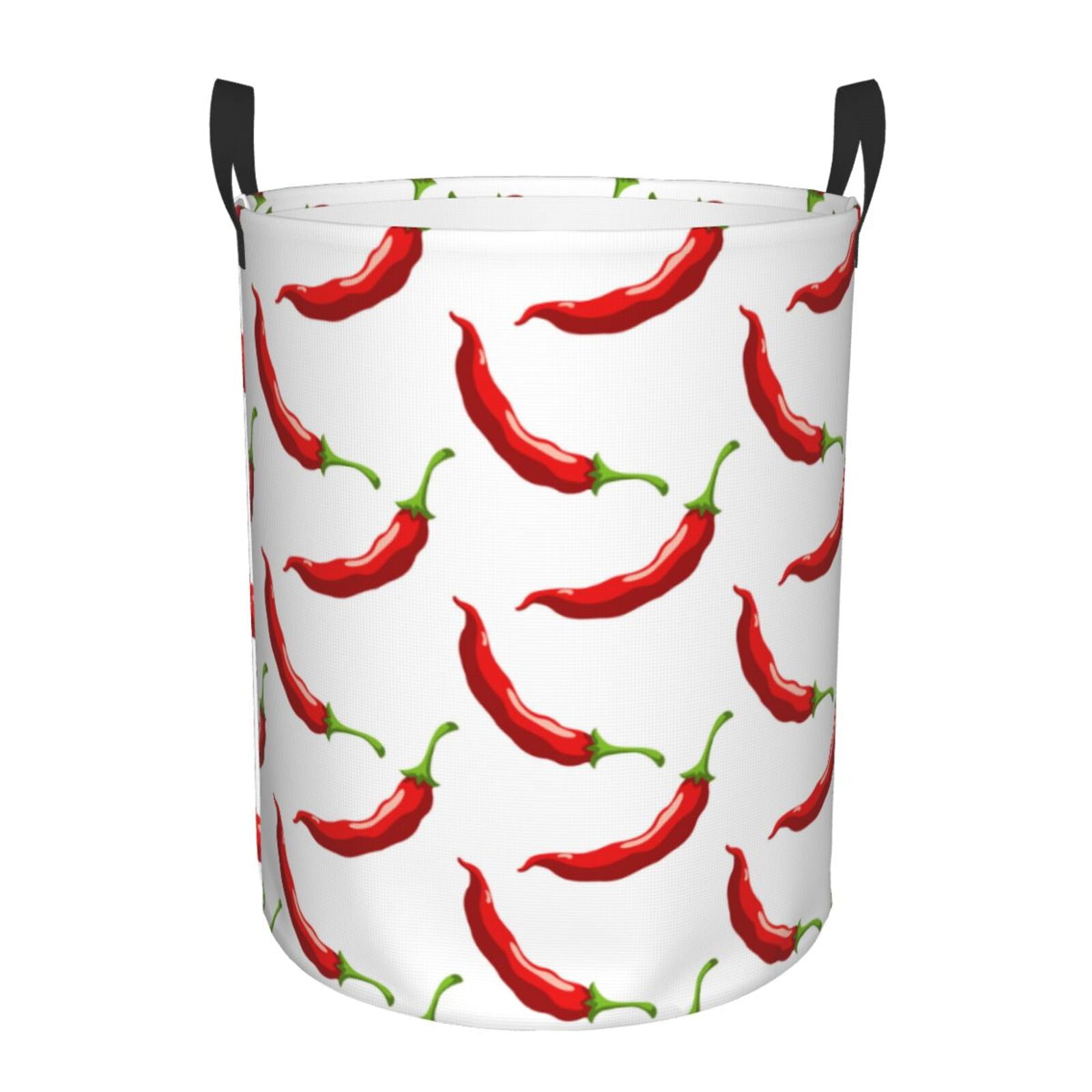 Laundry Basket, Red Chili Pepper Print Waterproof Laundry Hamper With ...