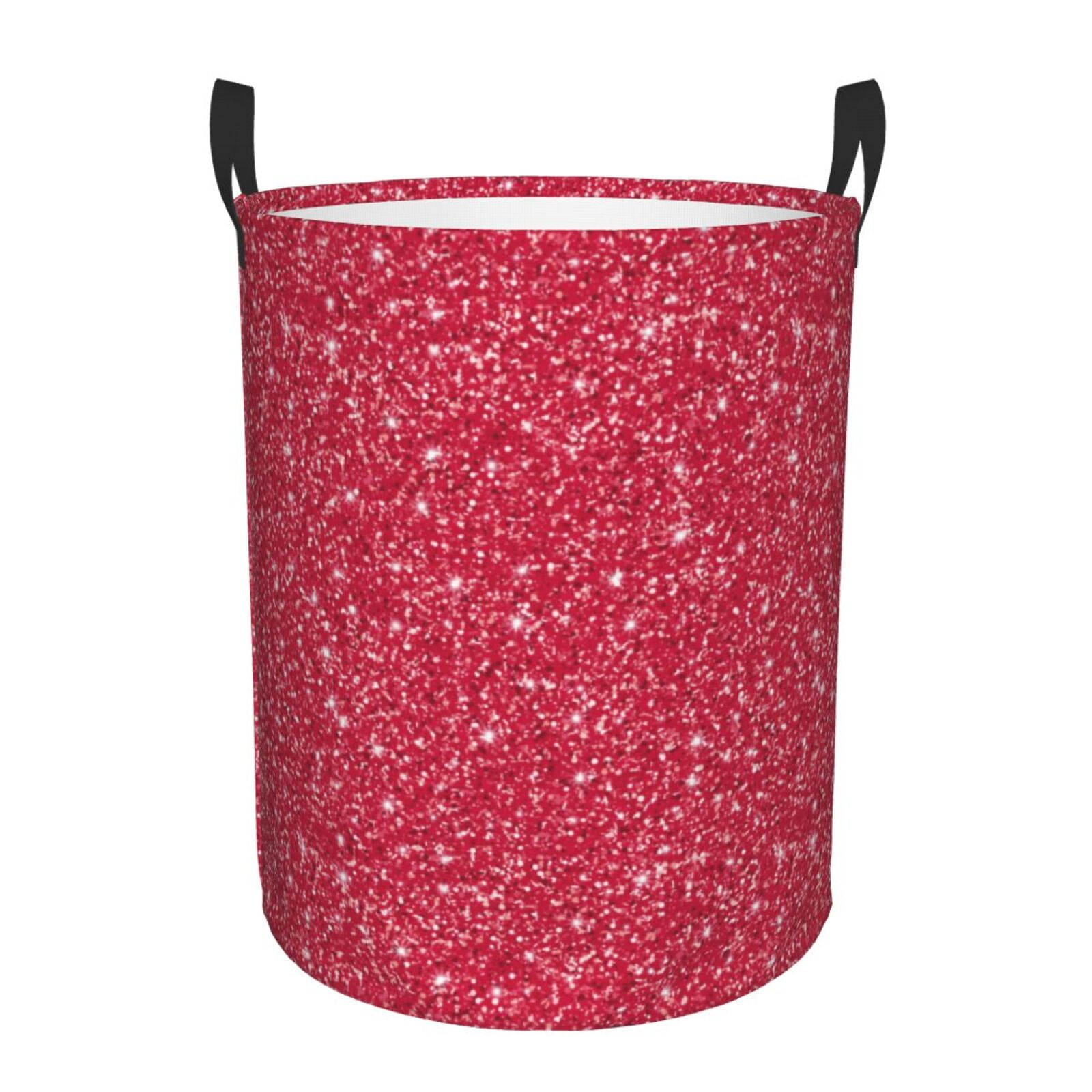 Laundry Basket, Red Glitter Lightning Print Waterproof Laundry Hamper ...
