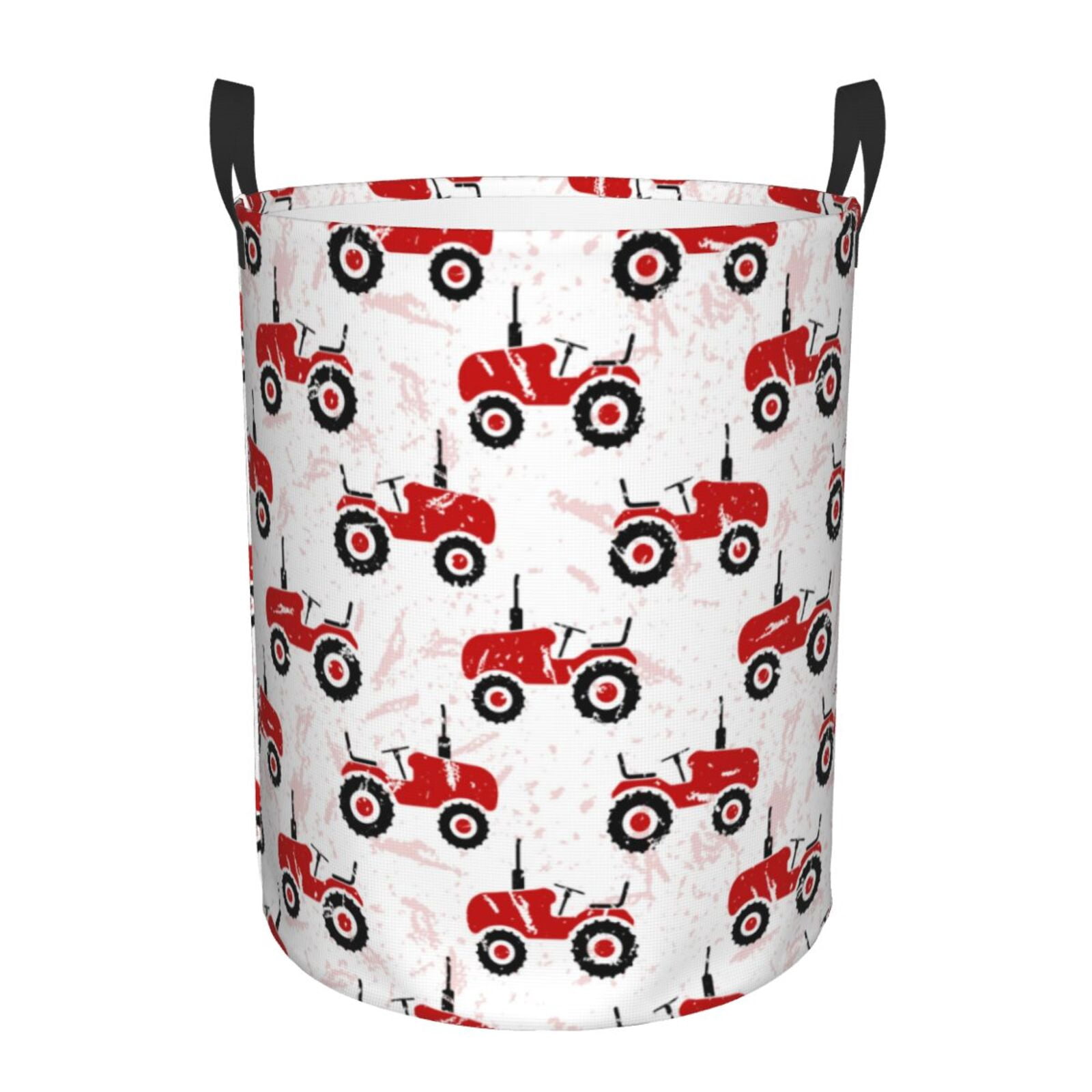 Laundry Basket, Red Wheeled Tractors Waterproof Laundry Hamper with ...