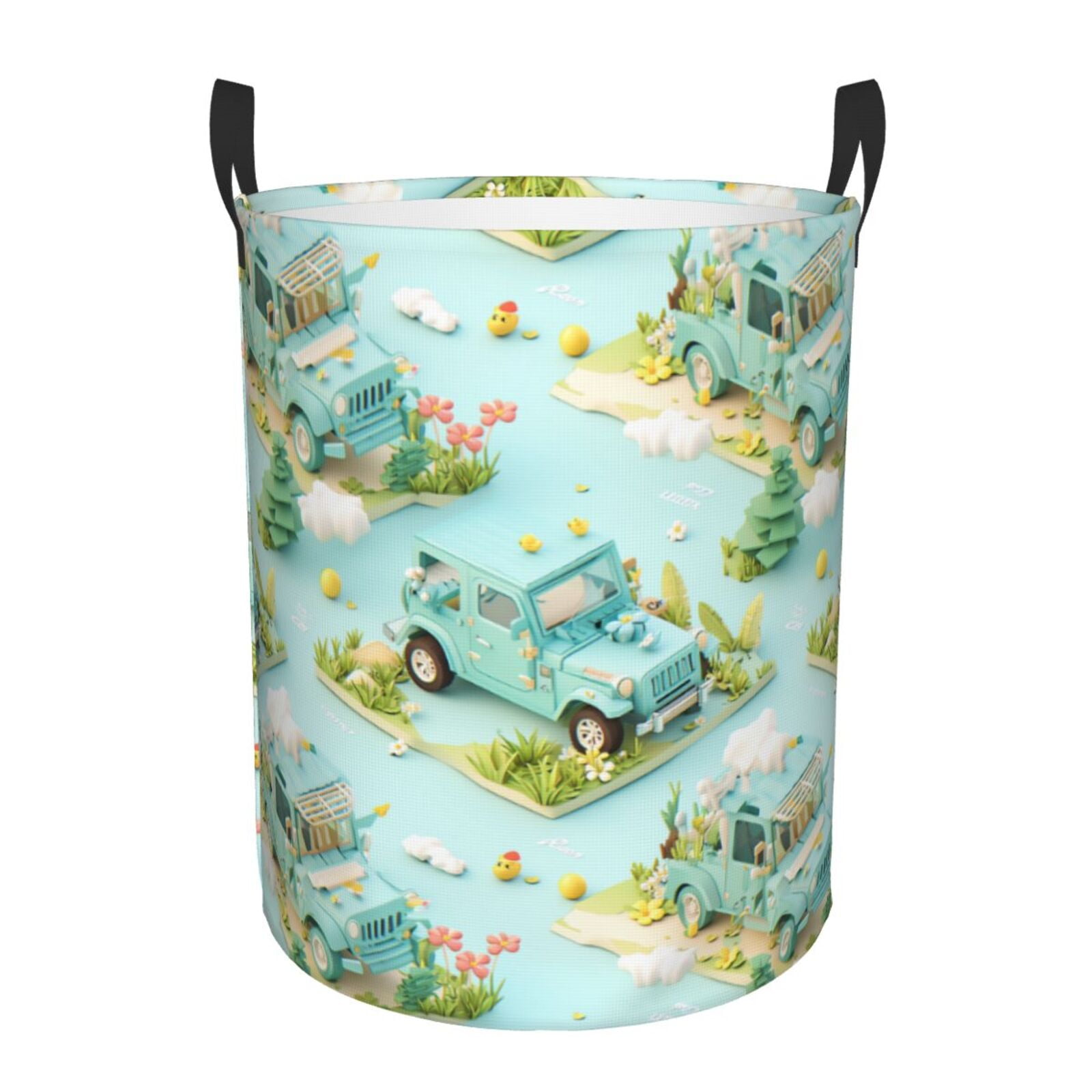 Laundry Basket, Retro Green Suv Car Punk Waterproof Laundry Hamper With ...