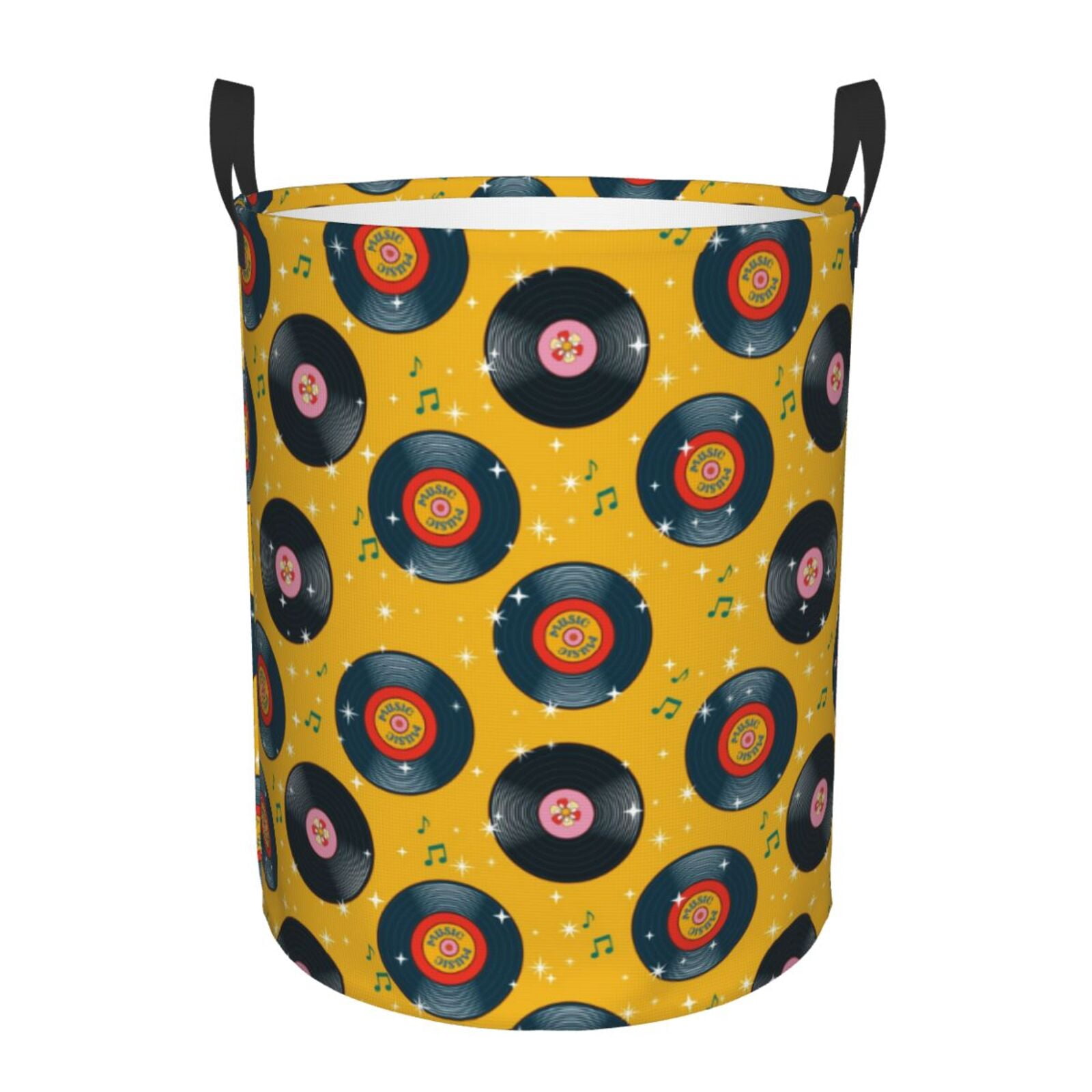 Laundry Basket - Retro Vinyl Records Waterproof Laundry Hamper with ...