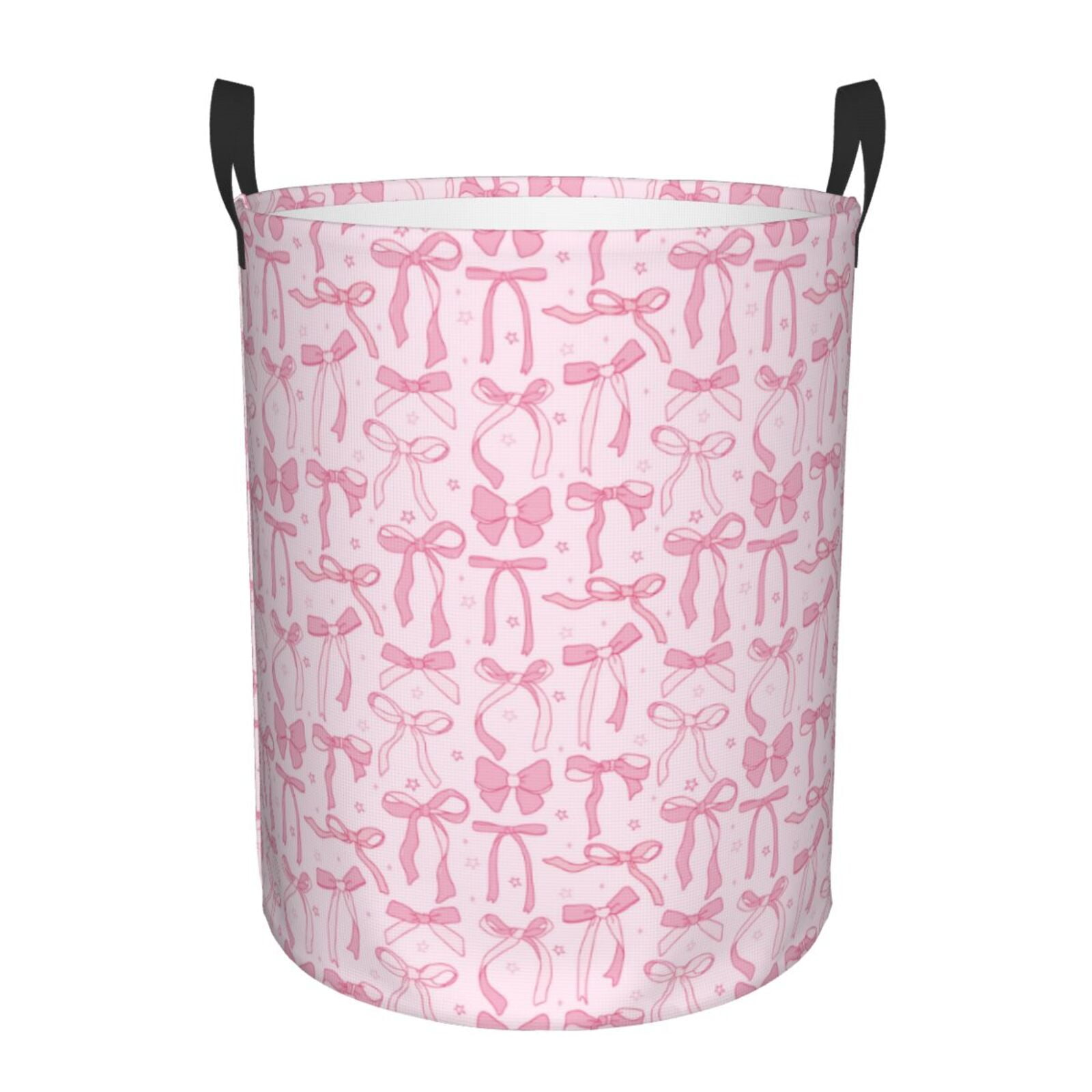 Laundry Basket - Ribbon Bow Waterproof Laundry Hamper with Handles ...