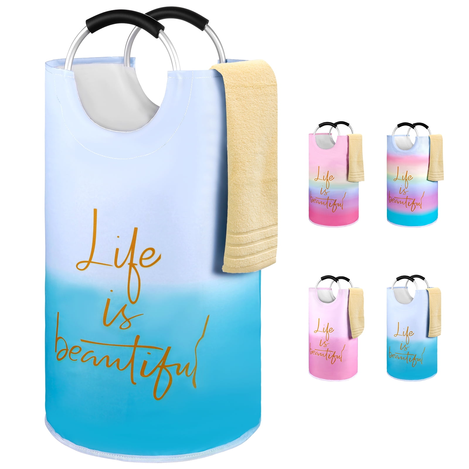 Laundry Basket, Roiroiko Waterproof 130L Large Collapsible Fabric ...