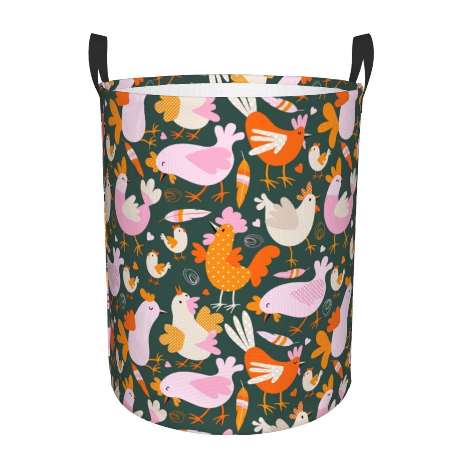 Laundry Basket, Roosters And Chicks Waterproof Laundry Hamper With ...
