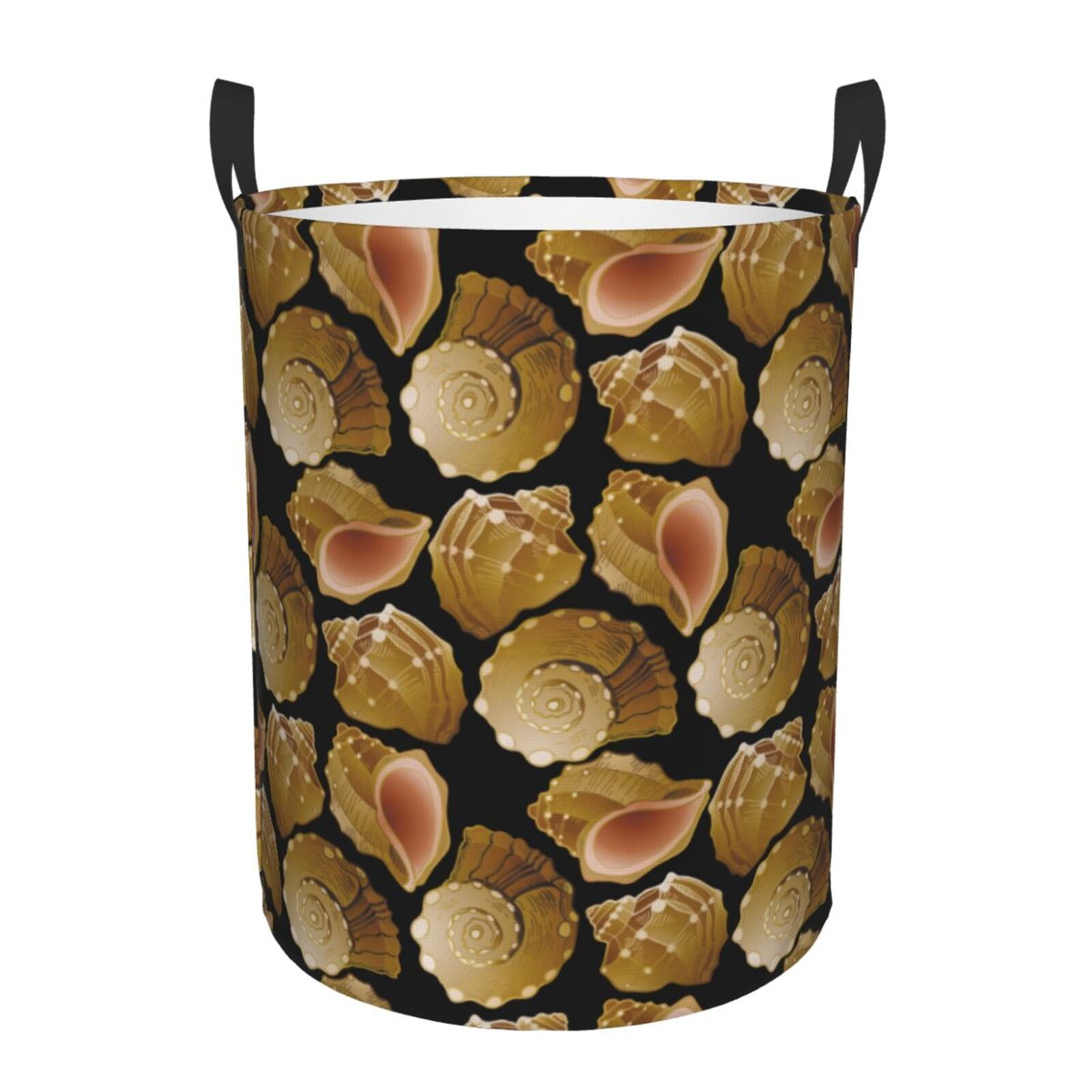 Laundry Basket, Sea Shells Waterproof Laundry Hamper With Padded ...