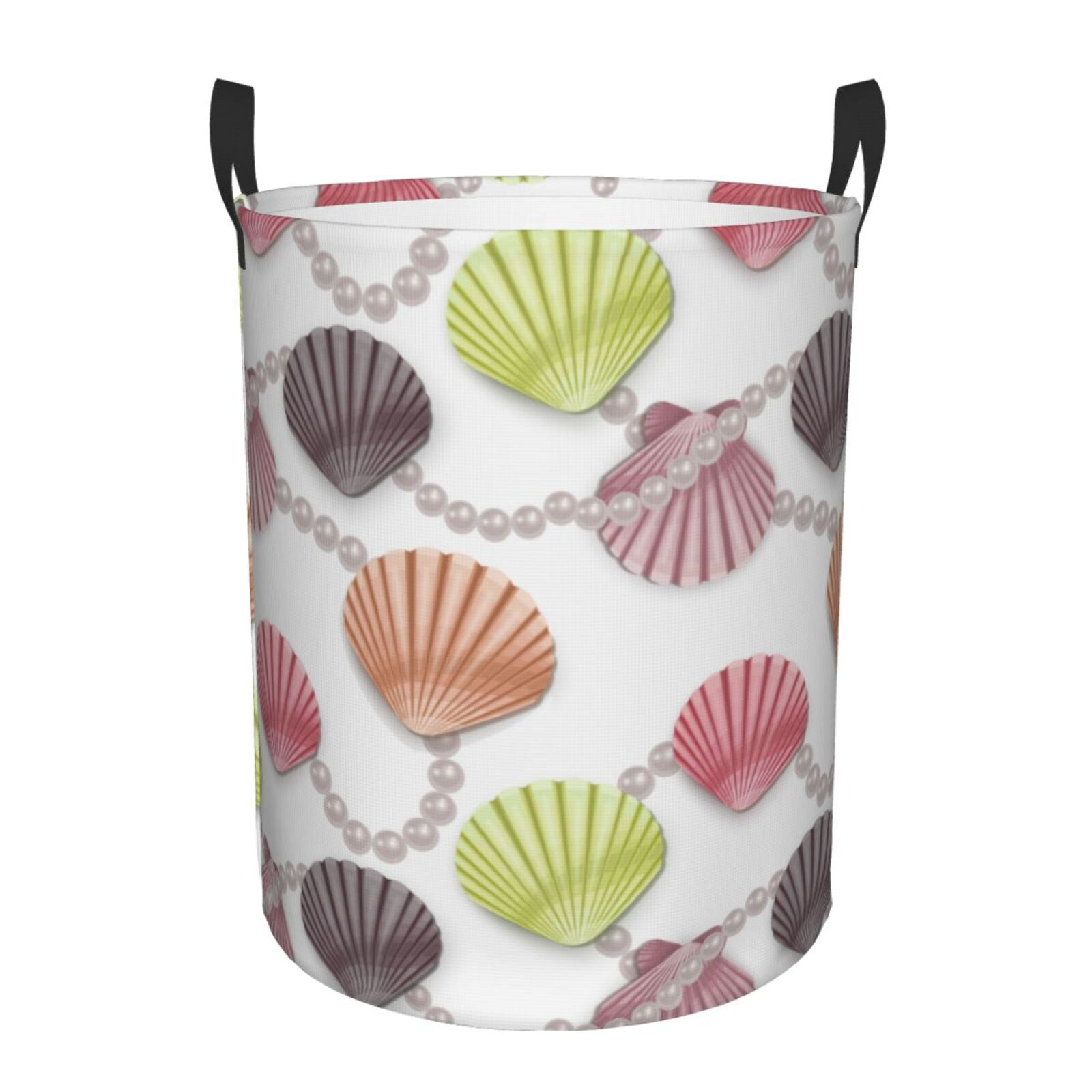 Laundry Basket, Shell Pearls Print Waterproof Laundry Hamper With ...