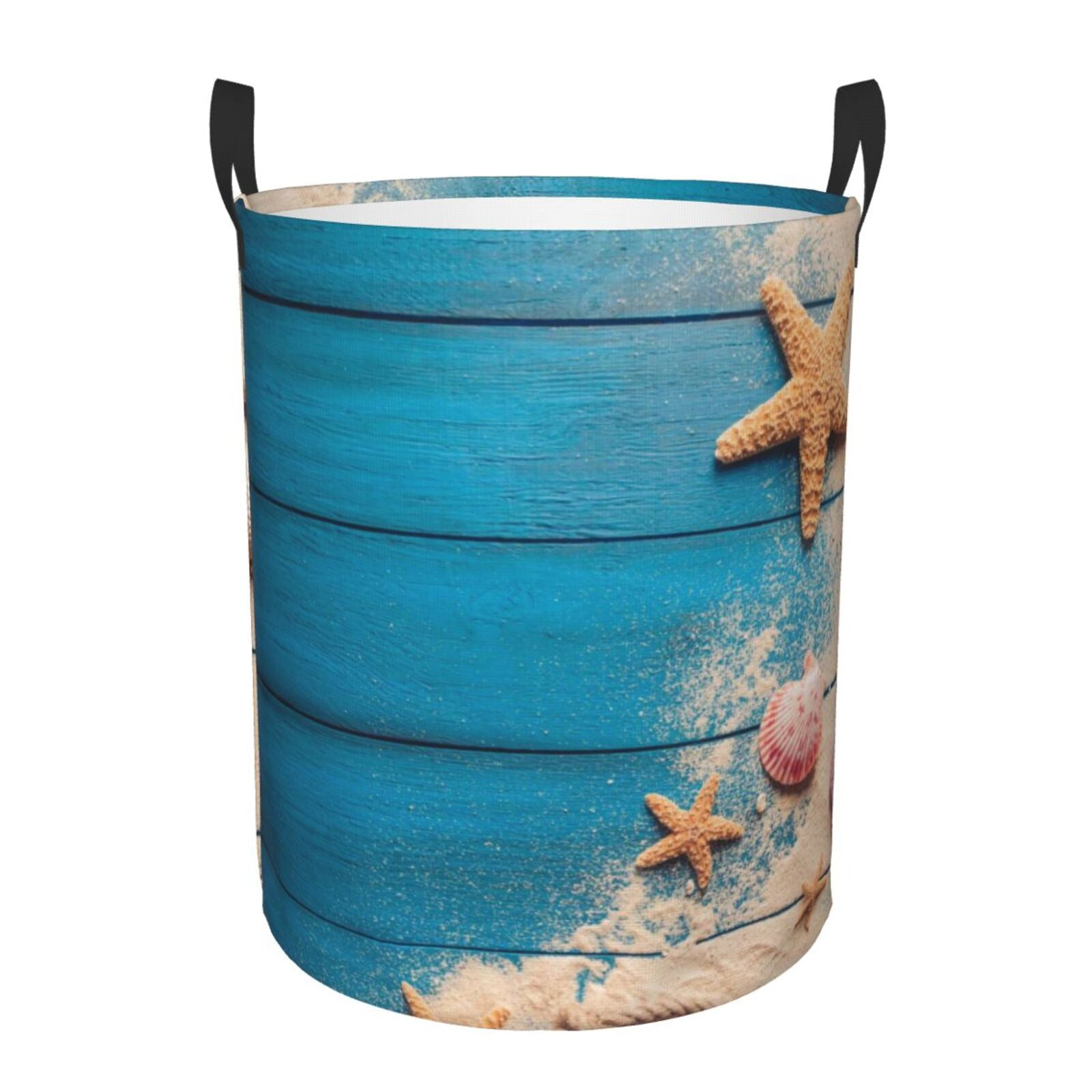 Laundry Basket, Shells And Starfish Waterproof Laundry Hamper With ...