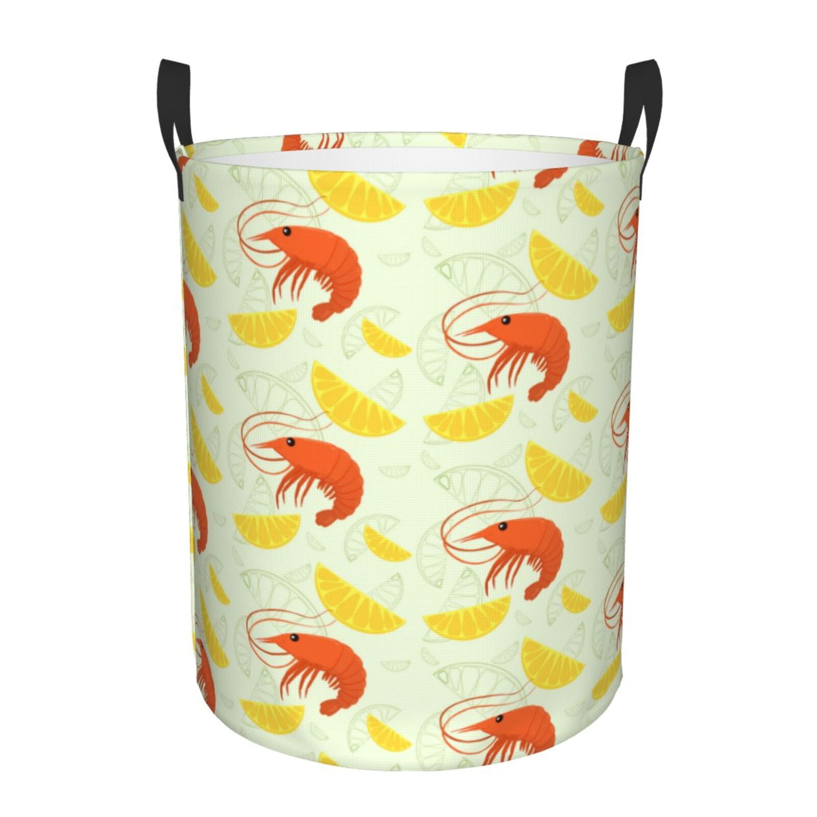 Laundry Basket, Shrimp Lemon Slices Waterproof Laundry Hamper With ...