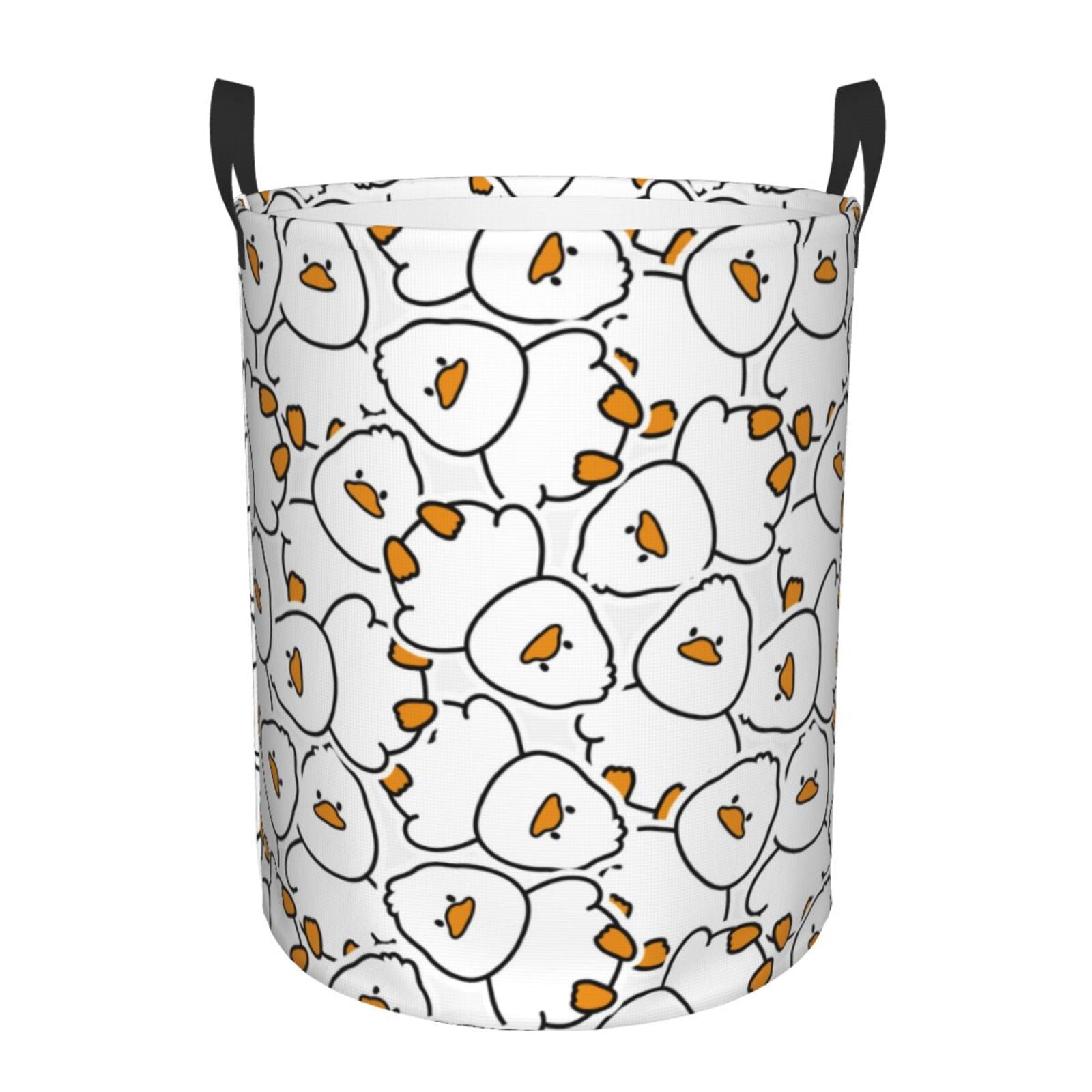 Laundry Basket, Simple Lines Cute Duck Waterproof Laundry Hamper With ...