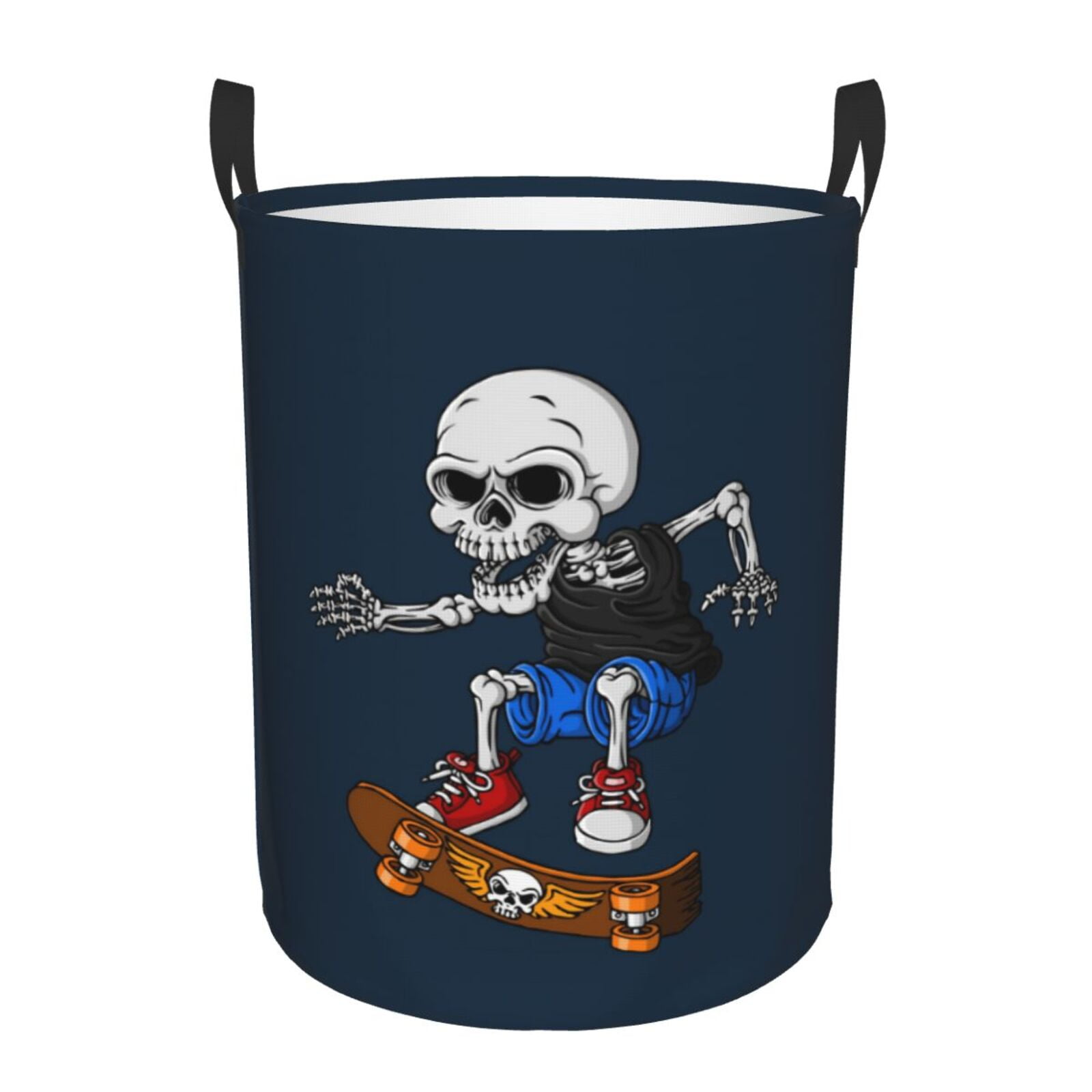 Laundry Basket, Skater Skeleton Thrills Waterproof Laundry Hamper With ...