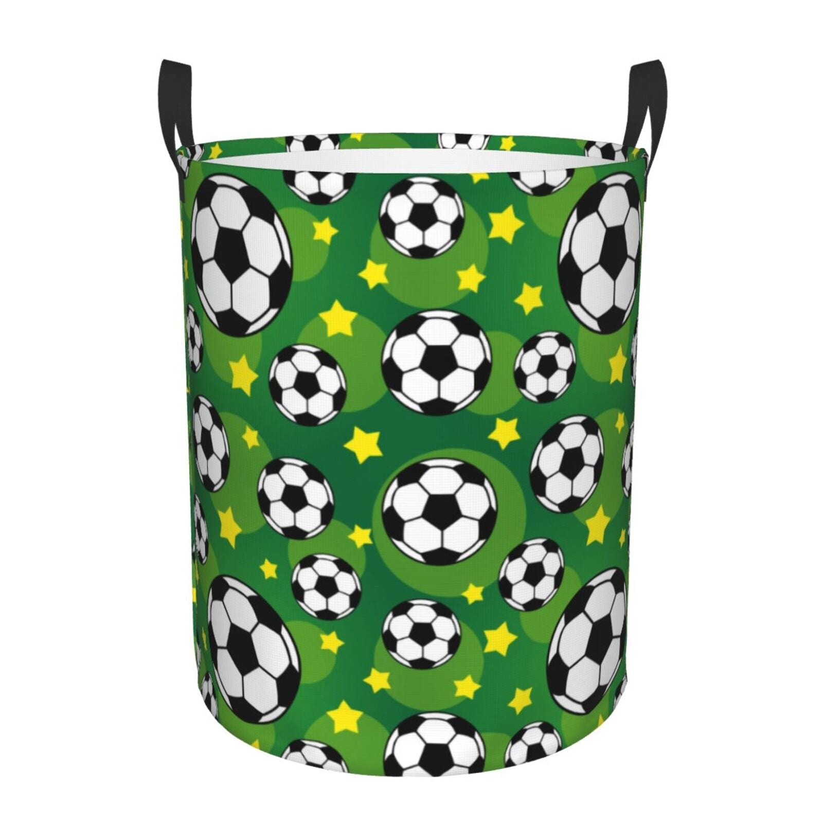 Laundry Basket, Soccer Ball golden star green Laundry Hamper Waterproof ...