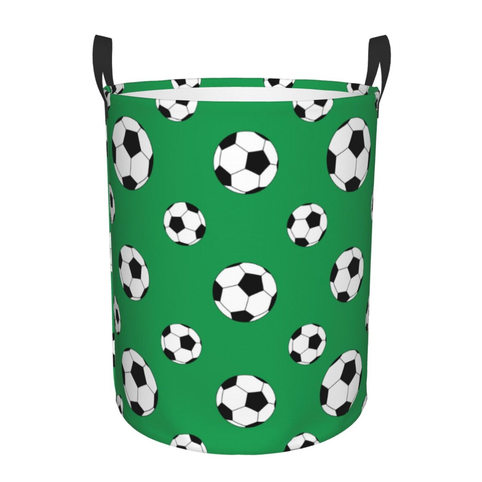 Laundry Basket, Soccer balls green cute Laundry Hamper Waterproof ...