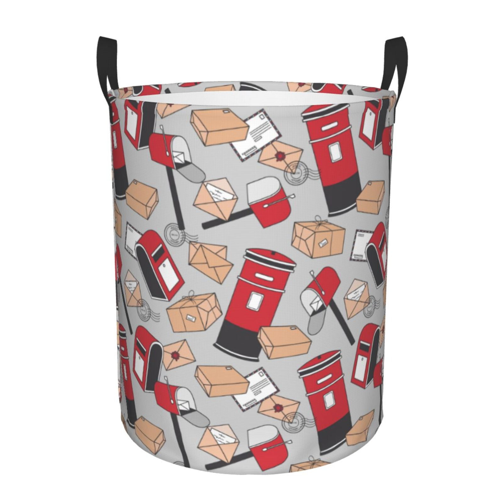 Laundry Basket, Stamp Mailbox Pattern Waterproof Laundry Hamper With ...